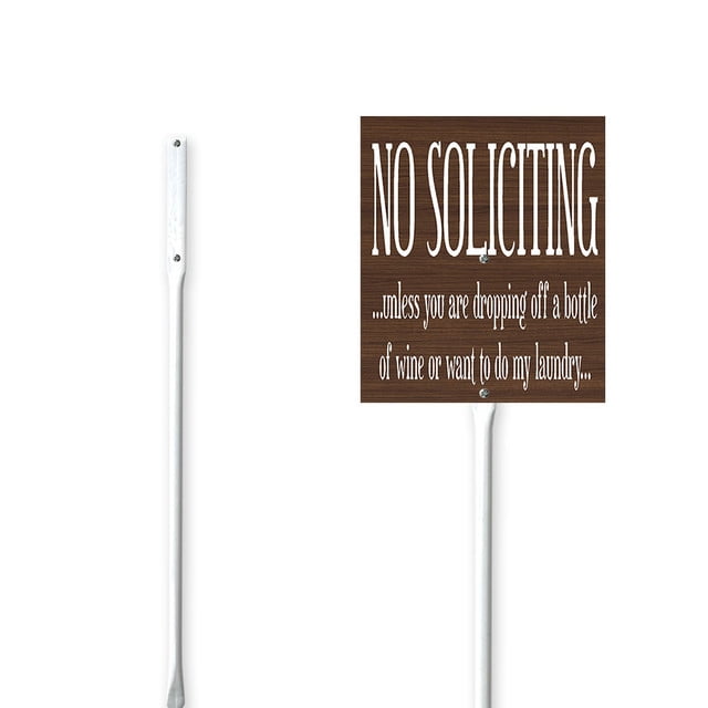 7x8.8 IN No Soliciting Sign with Stake,Aluminum Outdoor Yard Sign,Yard ...