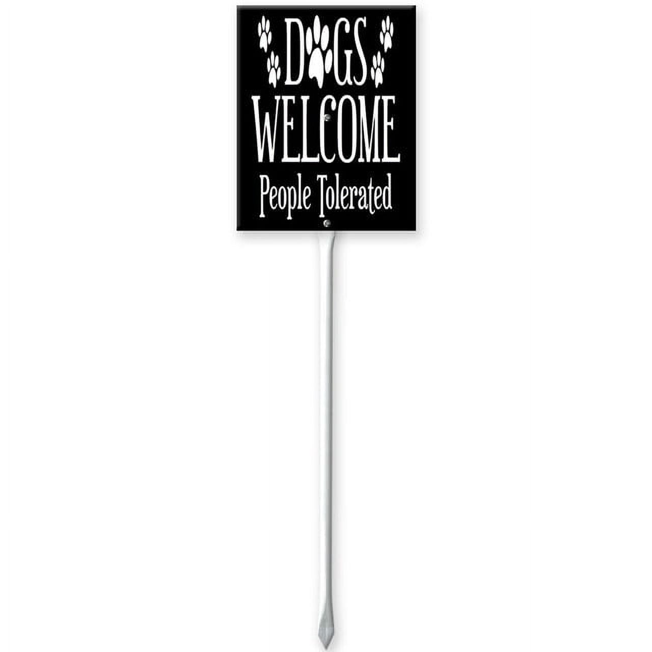 7x8.8 IN Dogs Welcome People Tolerated Door Sign, Printed Plaque Sign ...