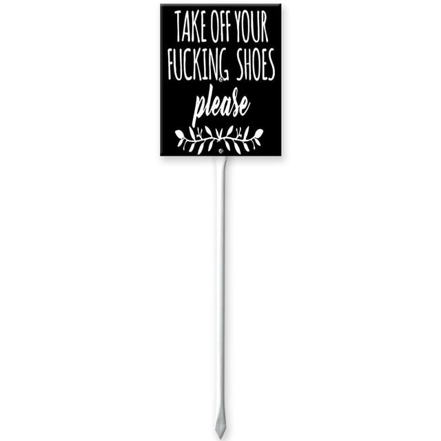7x8.8 IN Take Your Shoes Off Sign with Stake,Shoes Off Sign for Home ...