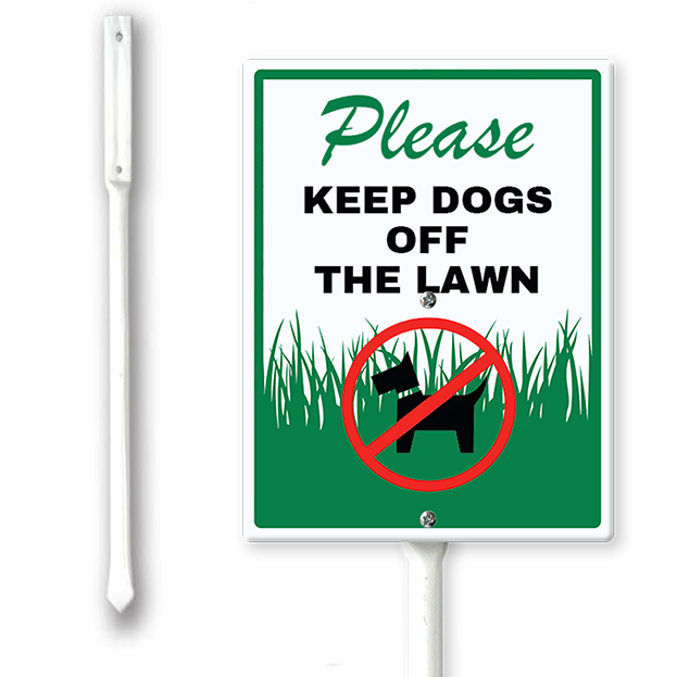 7x8.8 inch Please Keep Dogs Off The Lawn Sign with Stake,Aluminum ...