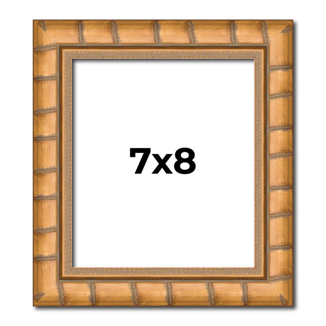 7x8 Frame Gold Real Wood Picture Frame Width 1.5 inches | Interior ...