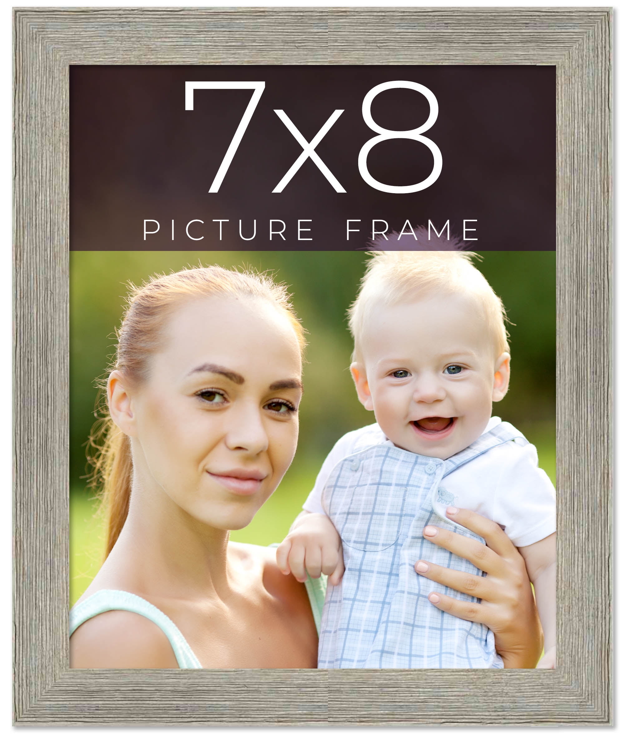 7x8 Frame Grey Real Wood Picture Frame Width 1.5 Inches | Interior ...