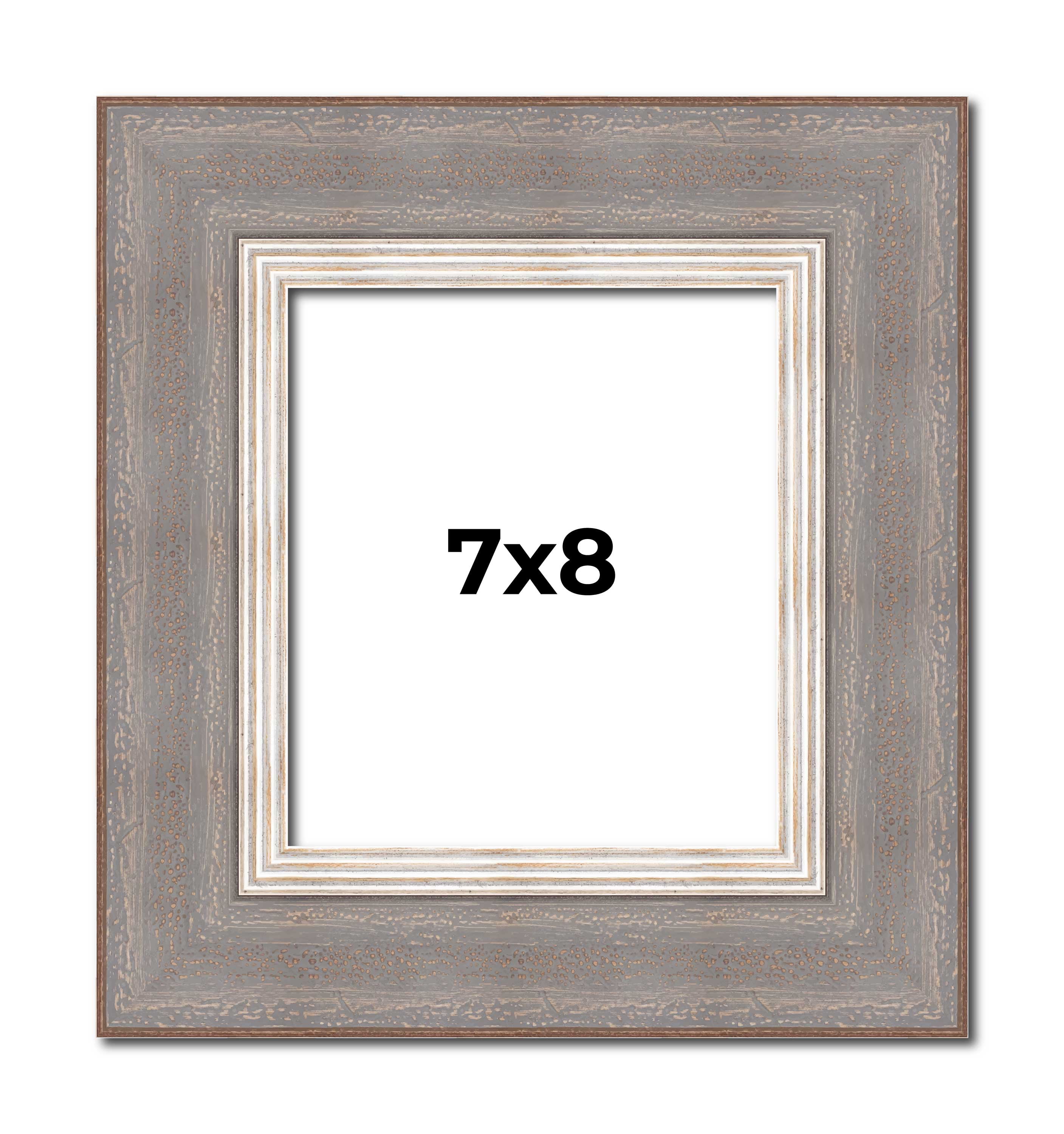 7x8 Frame Grey Real Wood Picture Frame Width 2.75 Inches | Interior ...