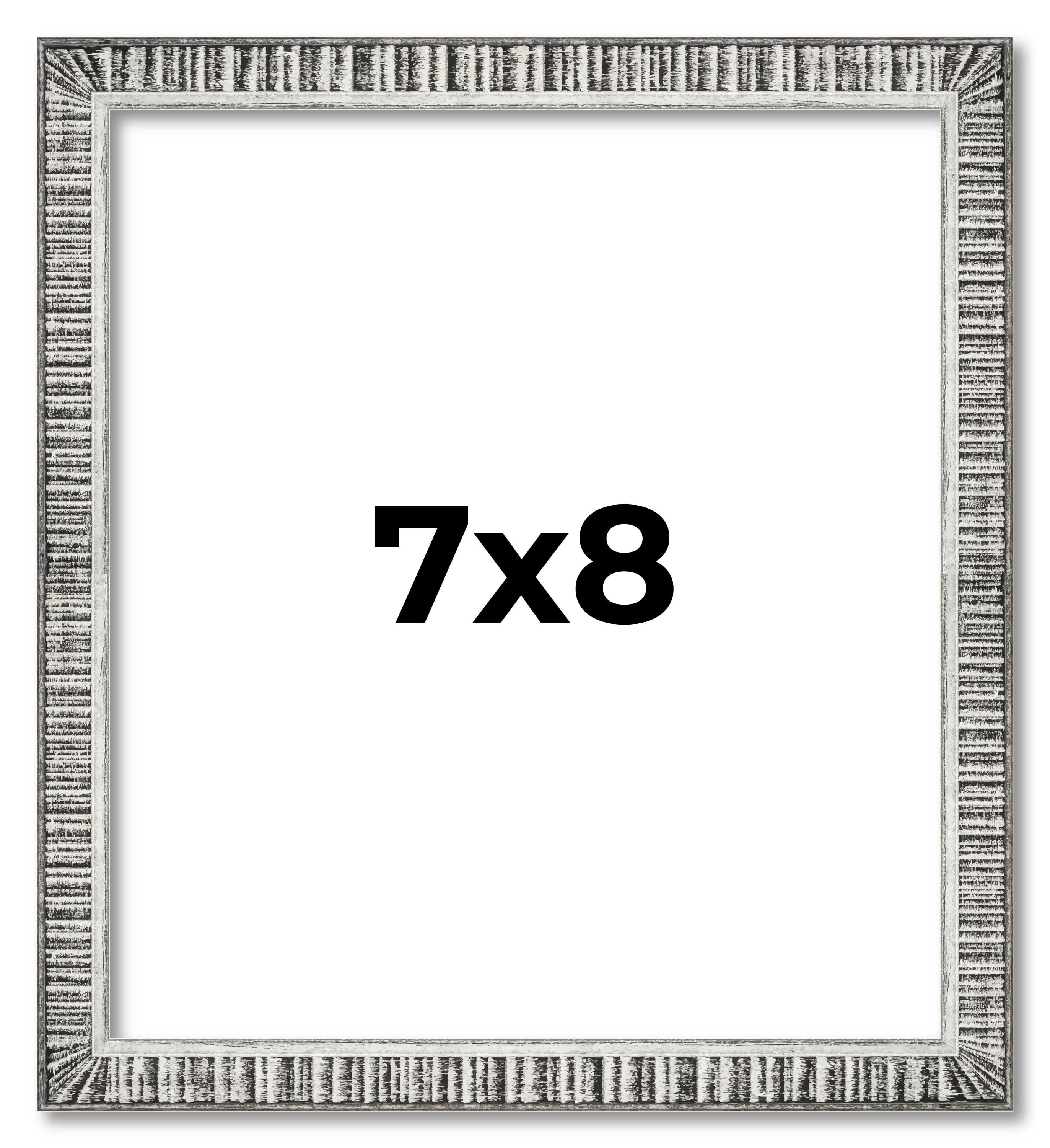 7x8 Frame Silver Picture Frame - Complete Modern Photo Frame Includes ...