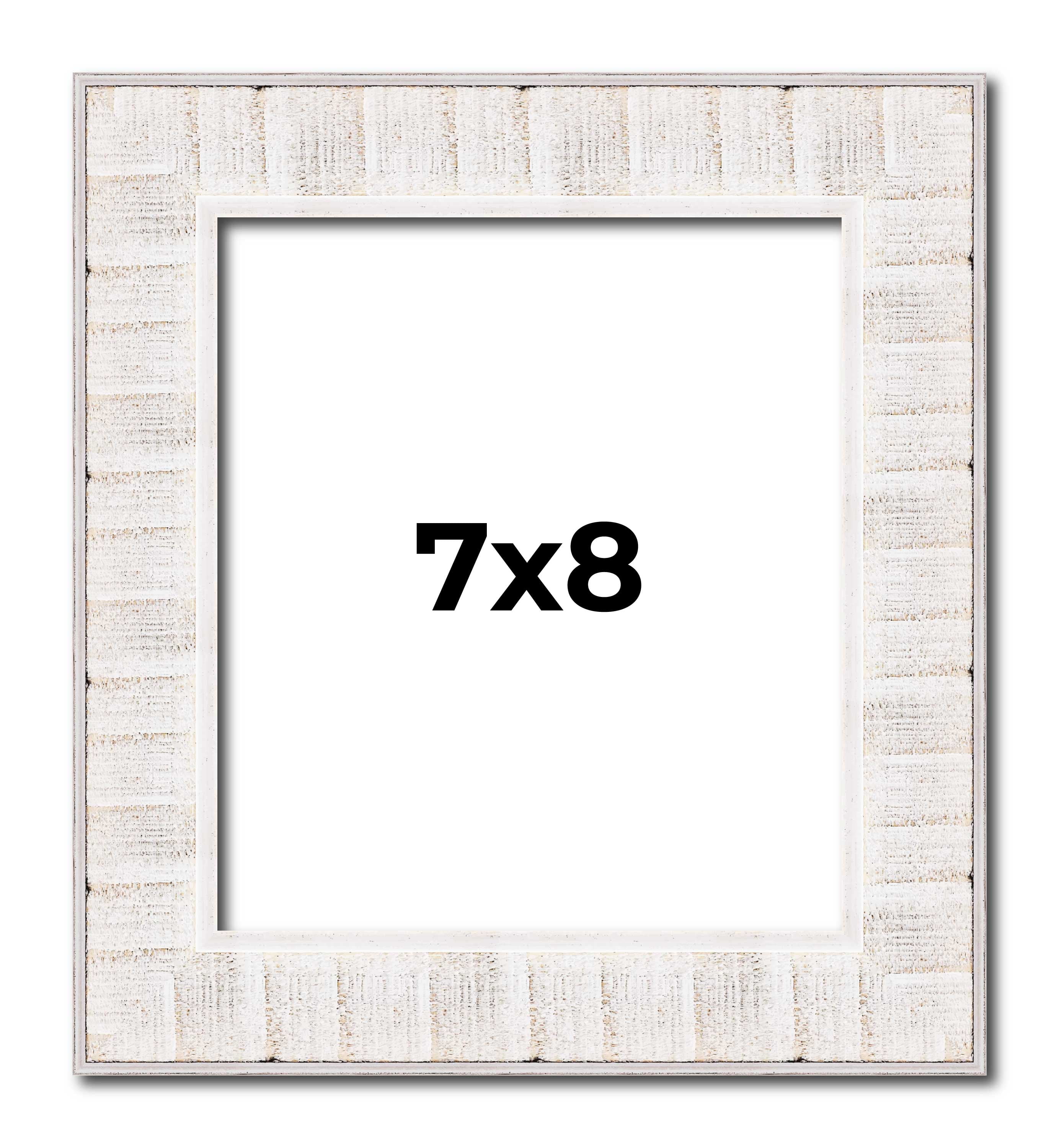 7x8 Frame White Sonoma Rustic Wood Picture Frame | 1.5 Inch Moulding ...