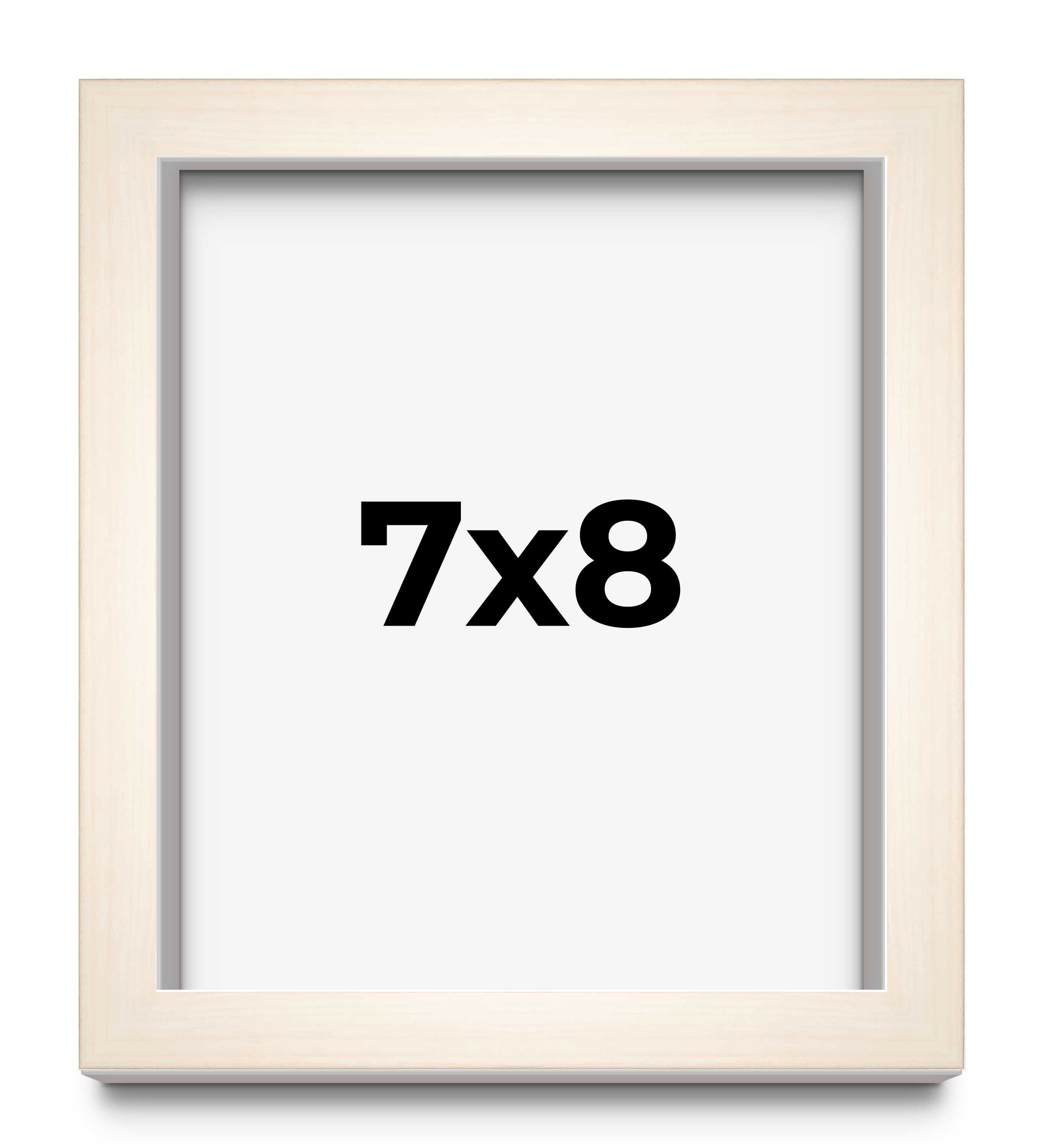 7x8 Frame White Wheat Solid Wood Picture Frame | Moulding Width 0.75 ...