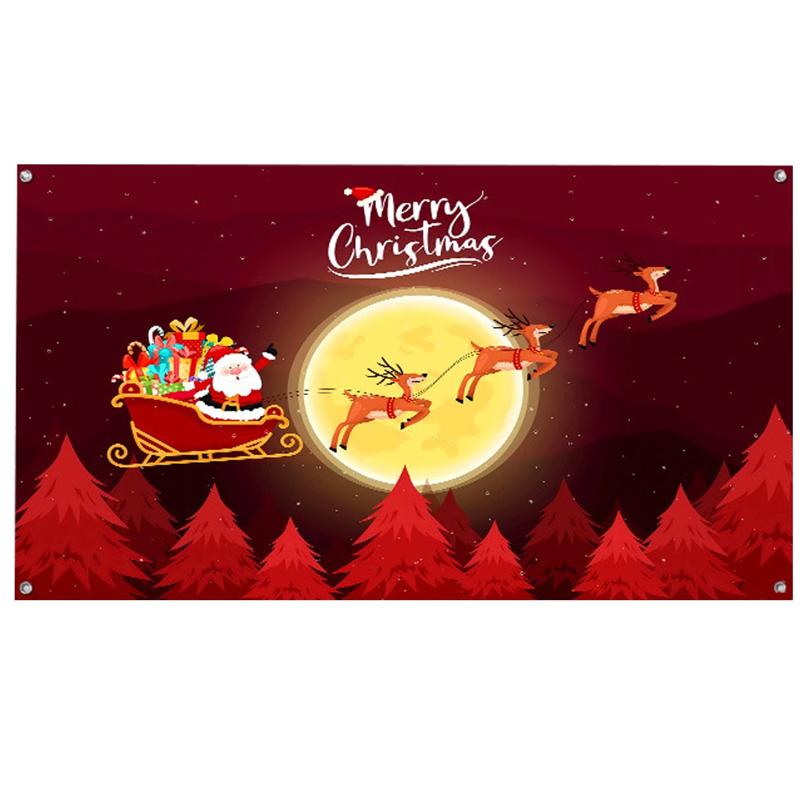 7x8 Ft Holy Night Christmas Outdoor Garage Door Banner Colorful Blue ...