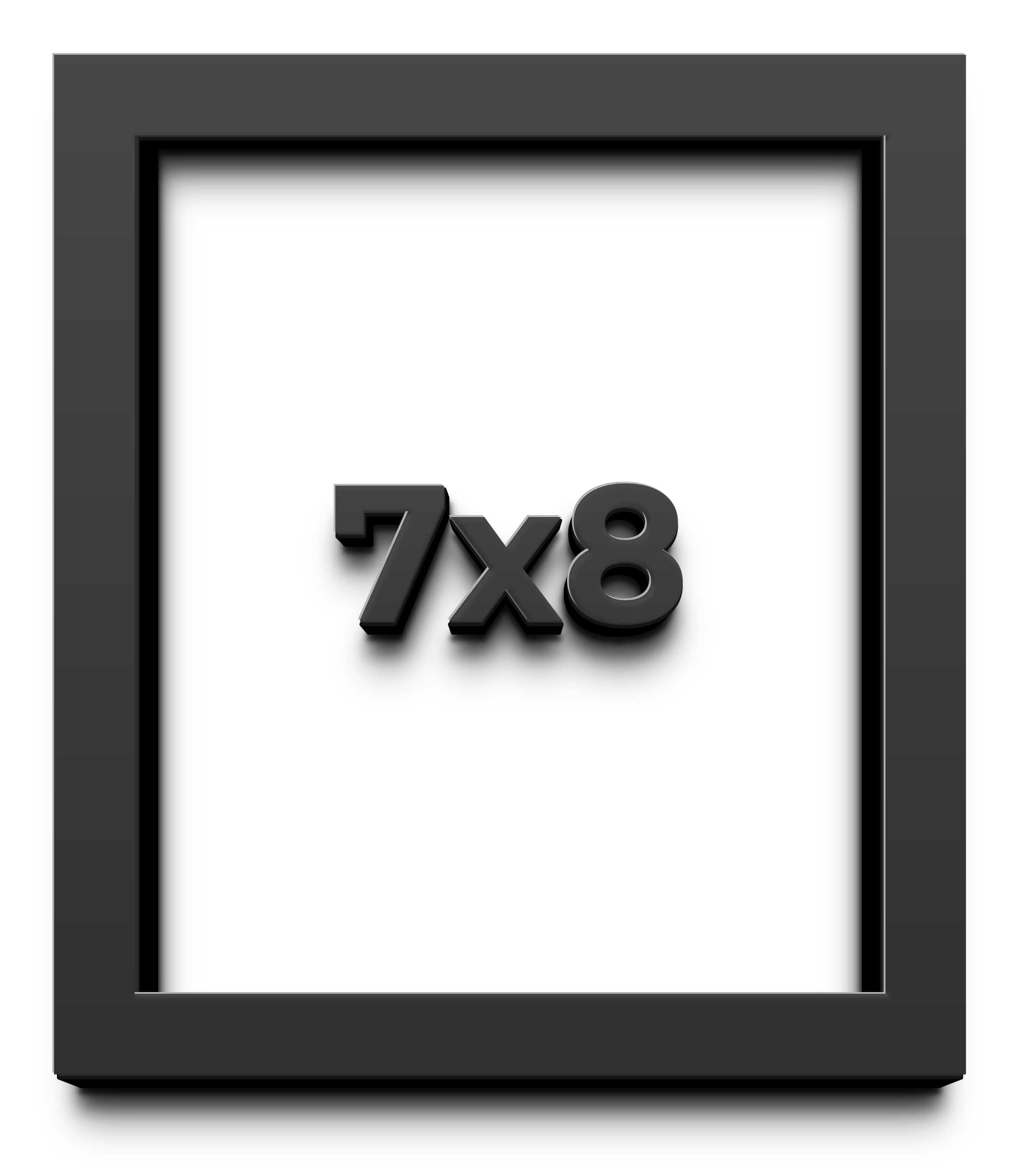 7x8 Shadow Box Frame Black | 1 inches Deep Real Wood Contemporary ...