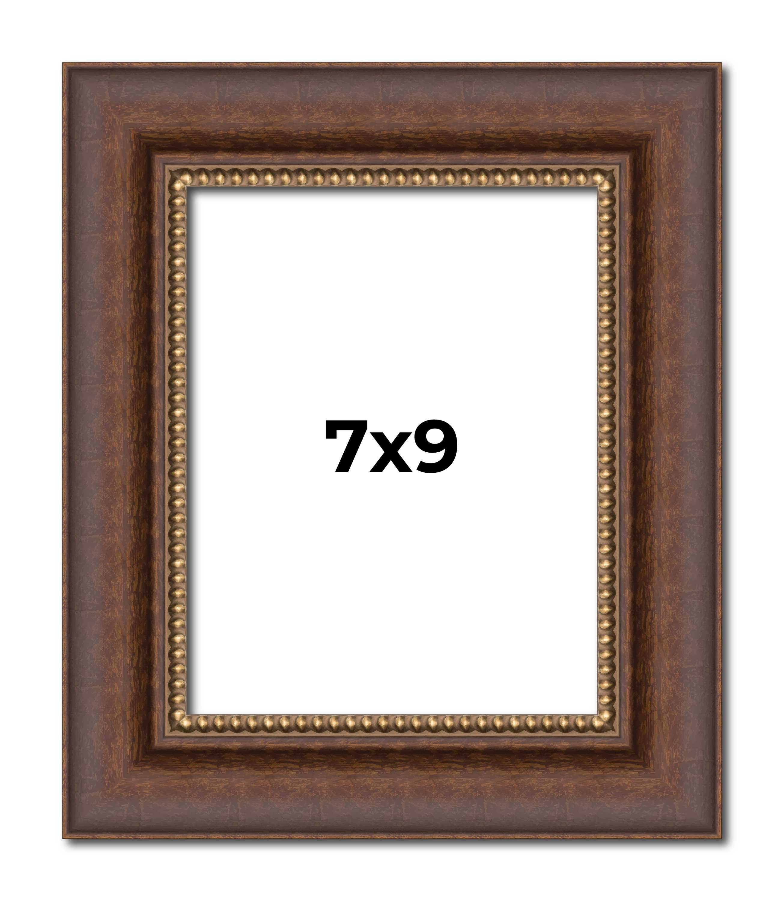 7x9 Copper and Brown Real Wood Picture Frame Width 2 inches | Interior ...