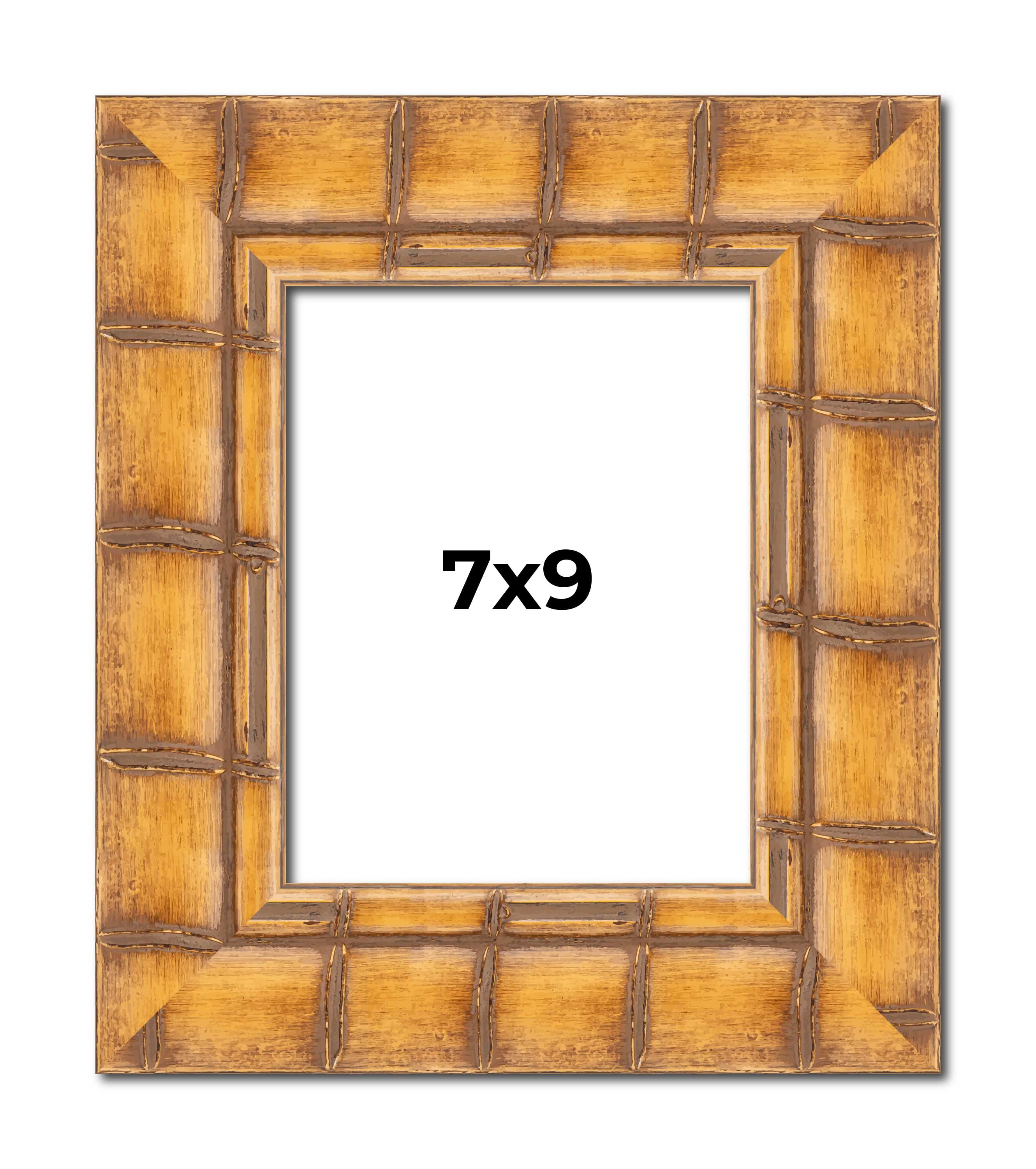 7x9 Frame Beige Real Wood Picture Frame Width 3 inches | Interior Frame ...