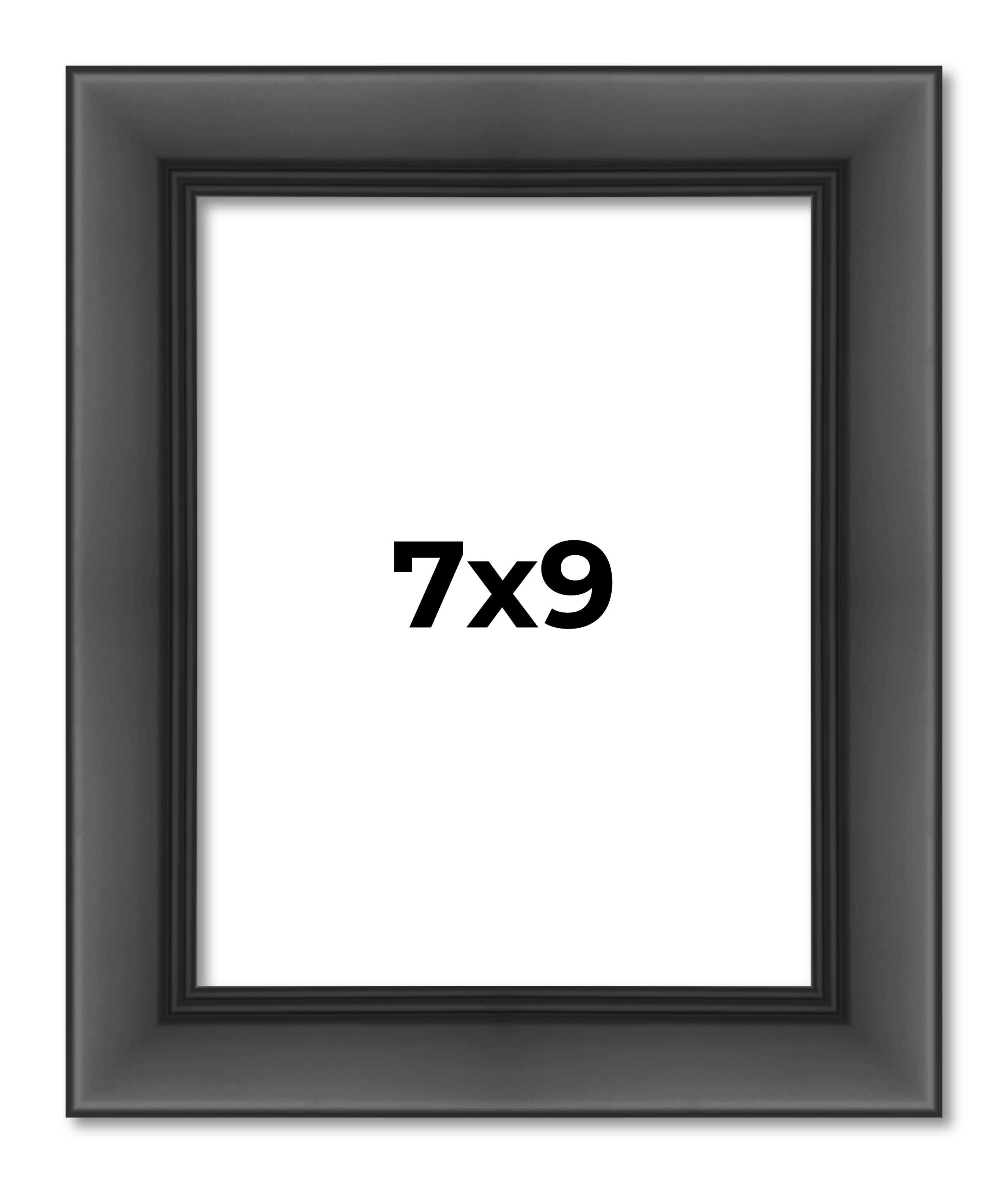 7x9 Frame Black Passaggi Solid Wood Picture Frame Width 1.5 Inches ...