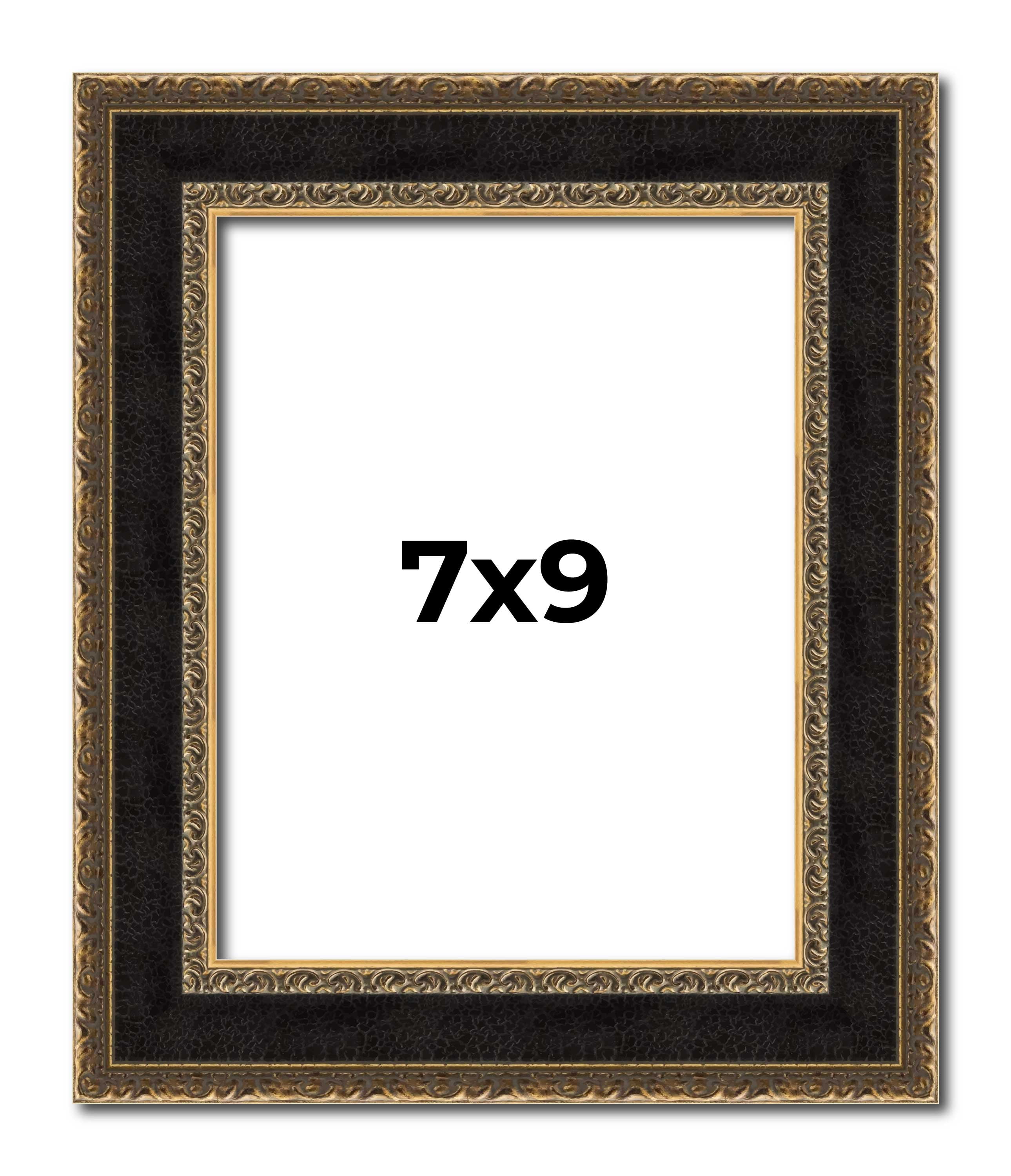 7x9 Frame Gold Antique Vintage Sold Wood Picture Frame | 1.75 Inch ...