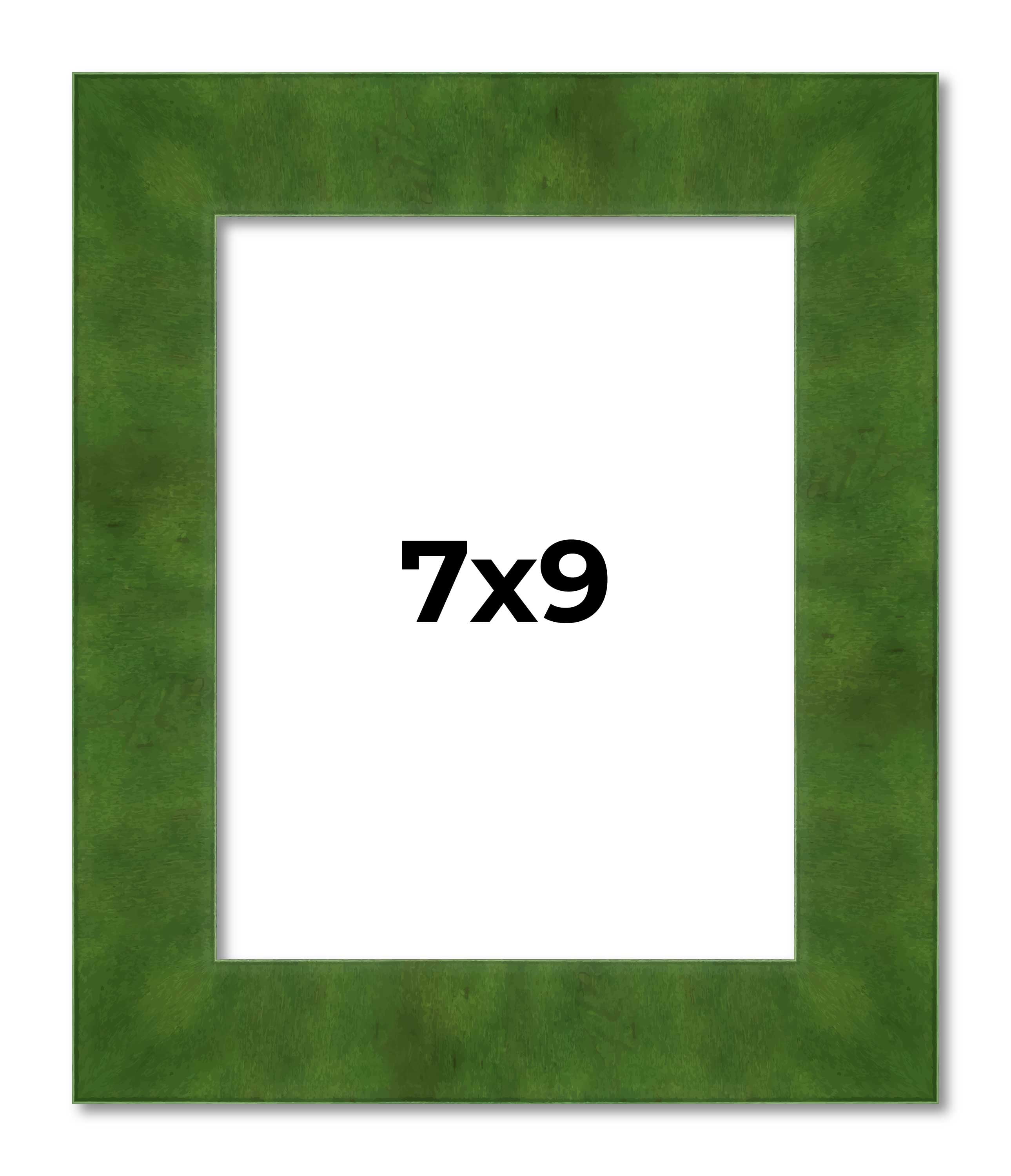 7x9 Frame Green Burl Solid Wood Picture Frame | 1.75 Inches Moulding ...