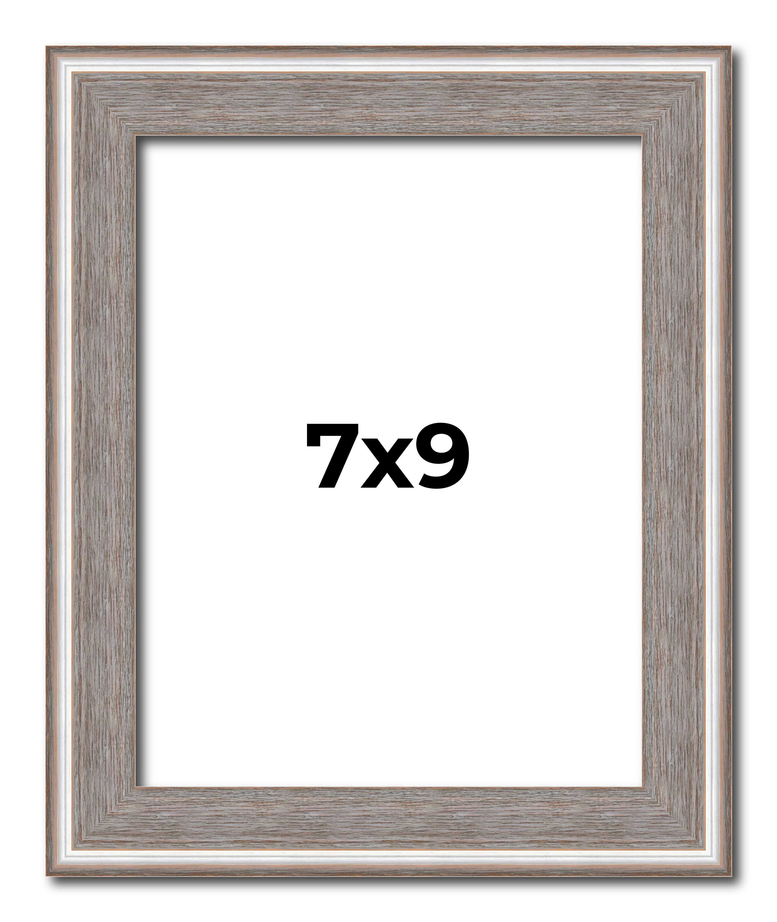7x9 Frame Grey Real Wood Picture Frame Width 1.25 inches | Interior ...
