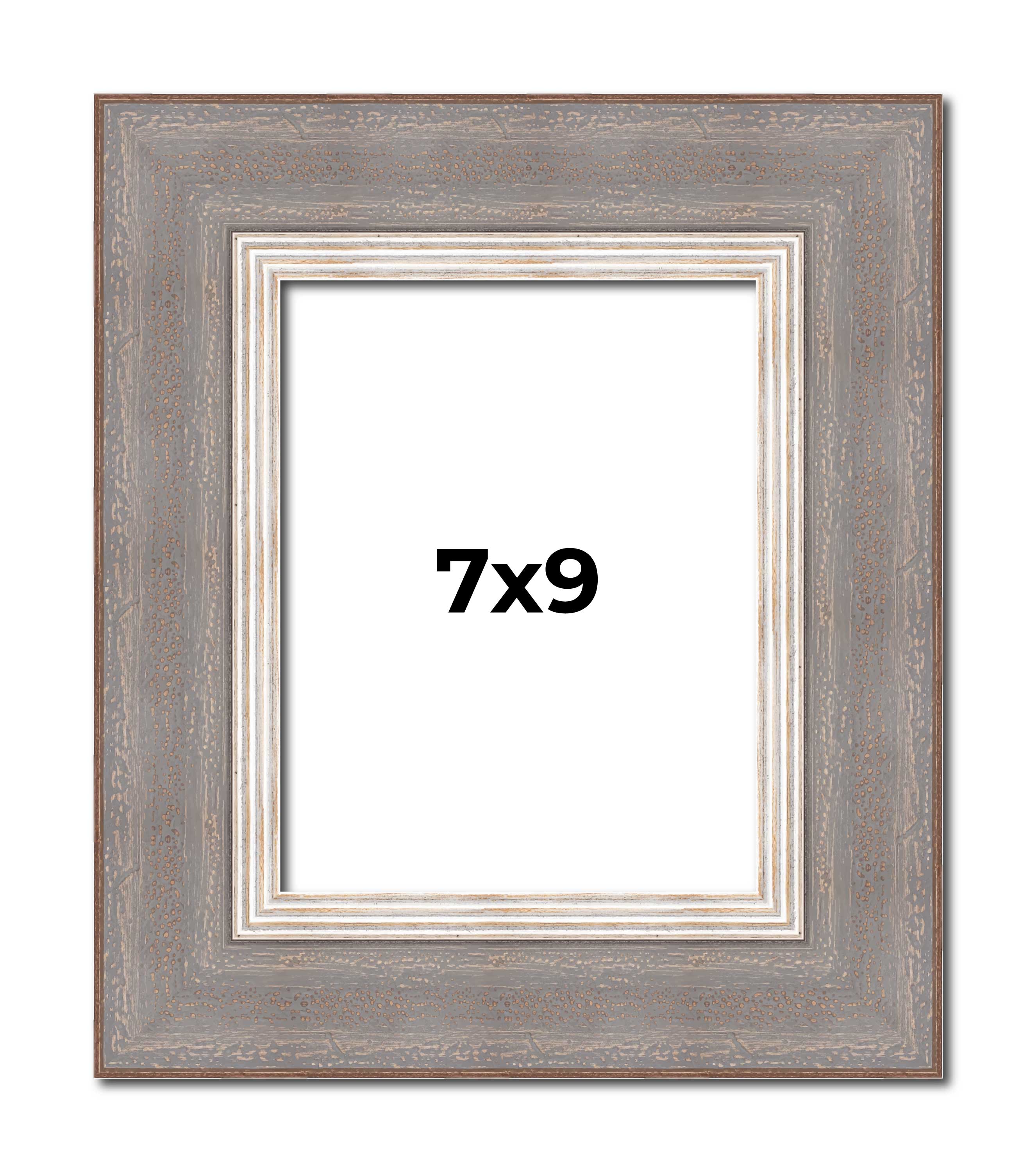7x9 Frame Grey Real Wood Picture Frame Width 2.75 Inches | Interior ...