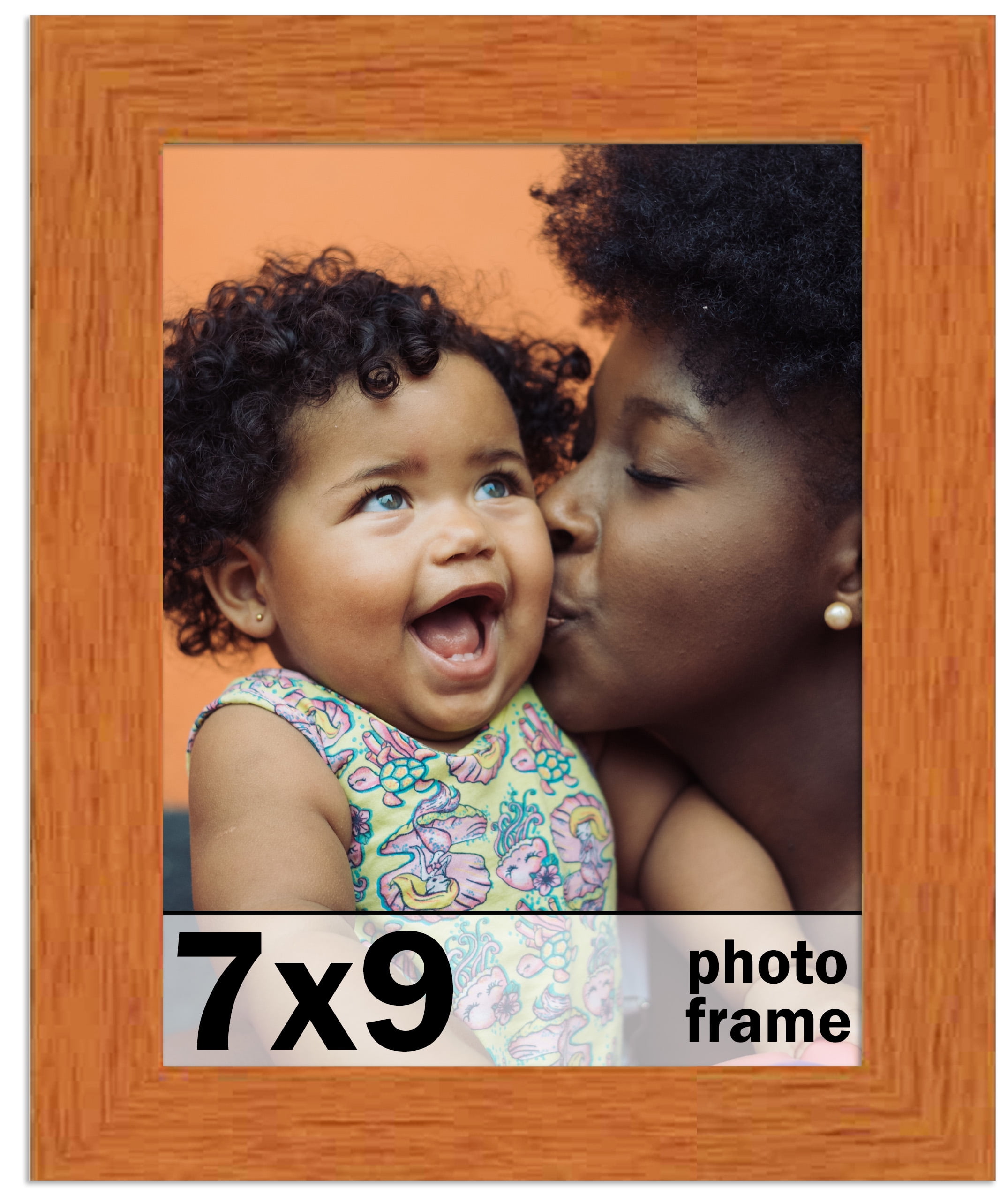 7x9 Frame Honey Pecan Brown Picture Frame - Modern Photo Frame Includes ...
