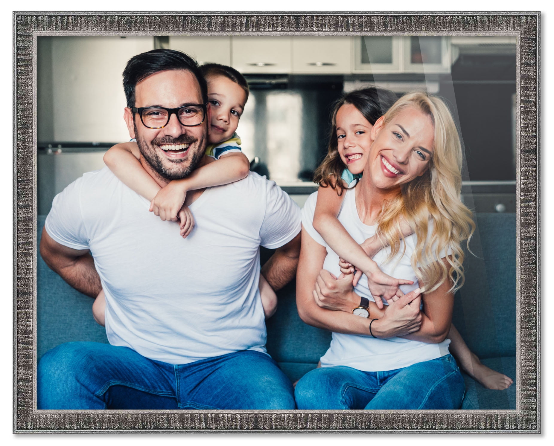 7x9 Frame Silver Picture Frame - Complete Modern Photo Frame Includes ...