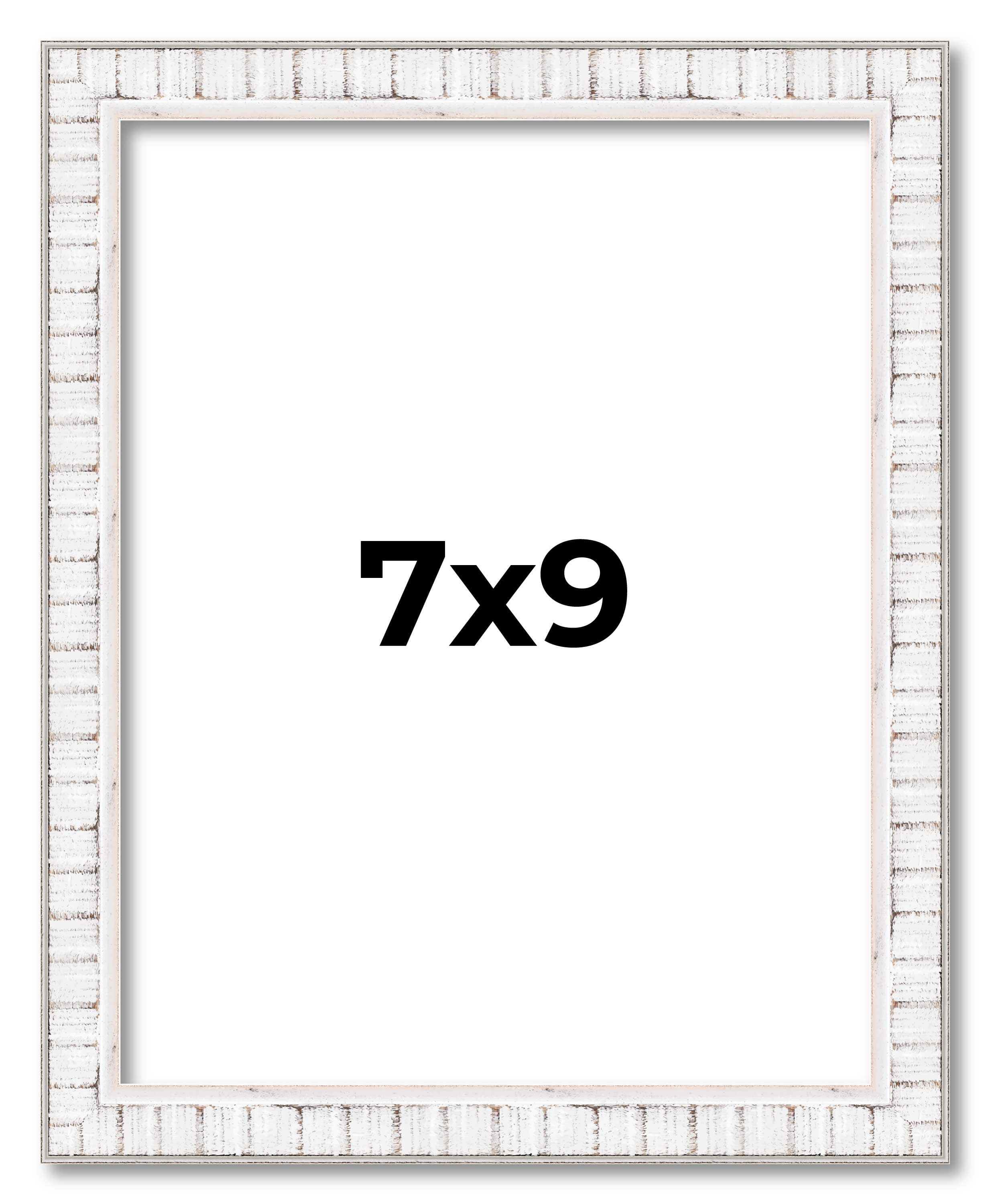 7x9 Frame White Real Wood Picture Frame Width 0.75 inches | Interior ...