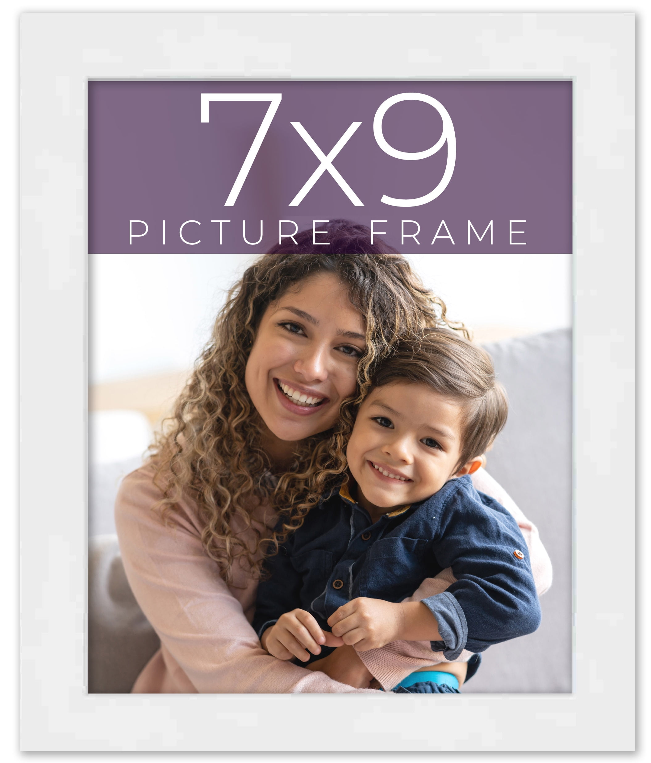 7x9 Frame White Real Wood Picture Frame Width 0.75 inches | Interior ...