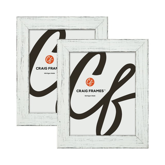7x9 Rustic Country White Picture Frame Solid Wood, Set of Two - Walmart.com