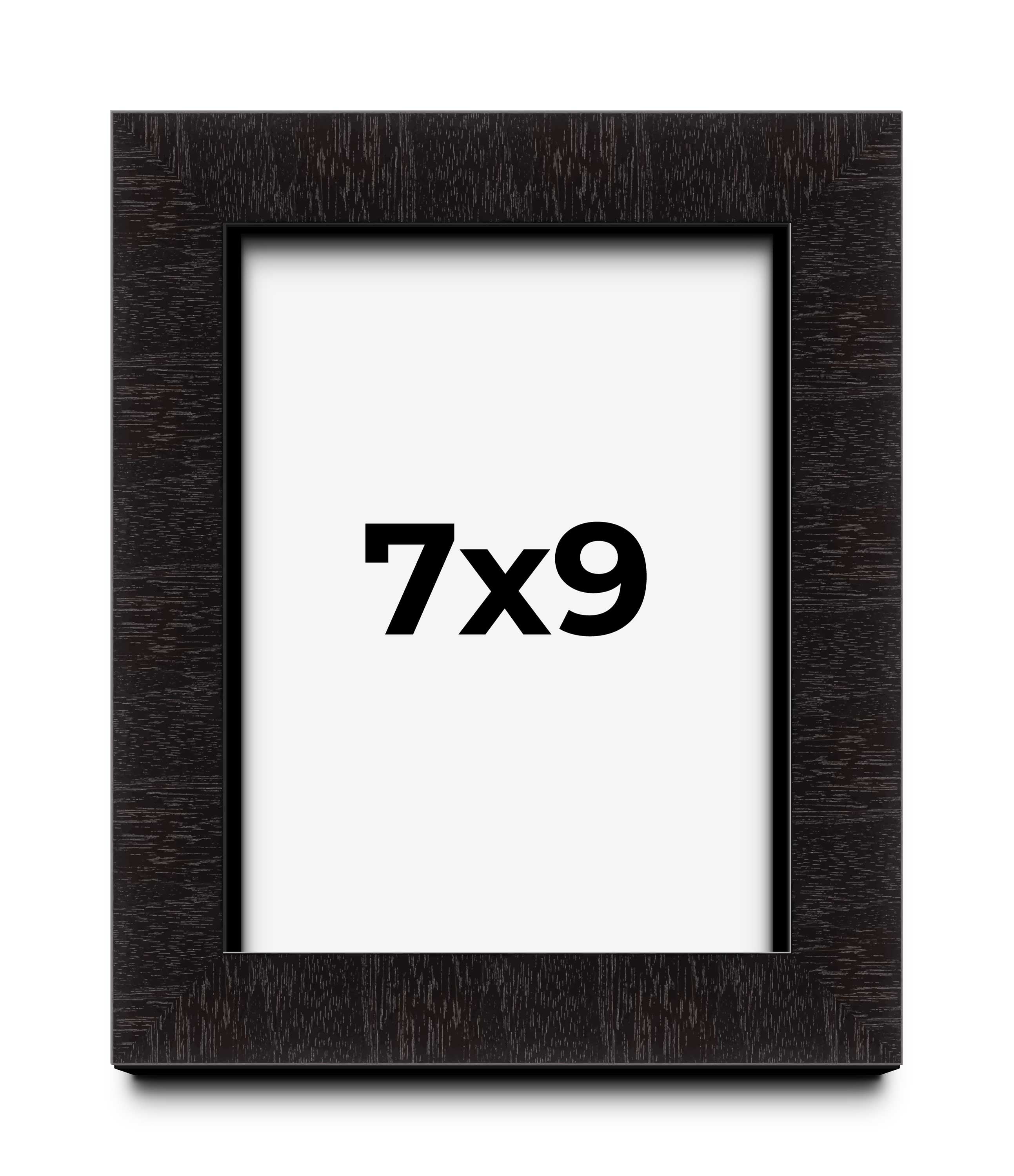 7x9 Shadow Box Black Solid Wood Display Picture Frame | 1 Inch Rabbet ...
