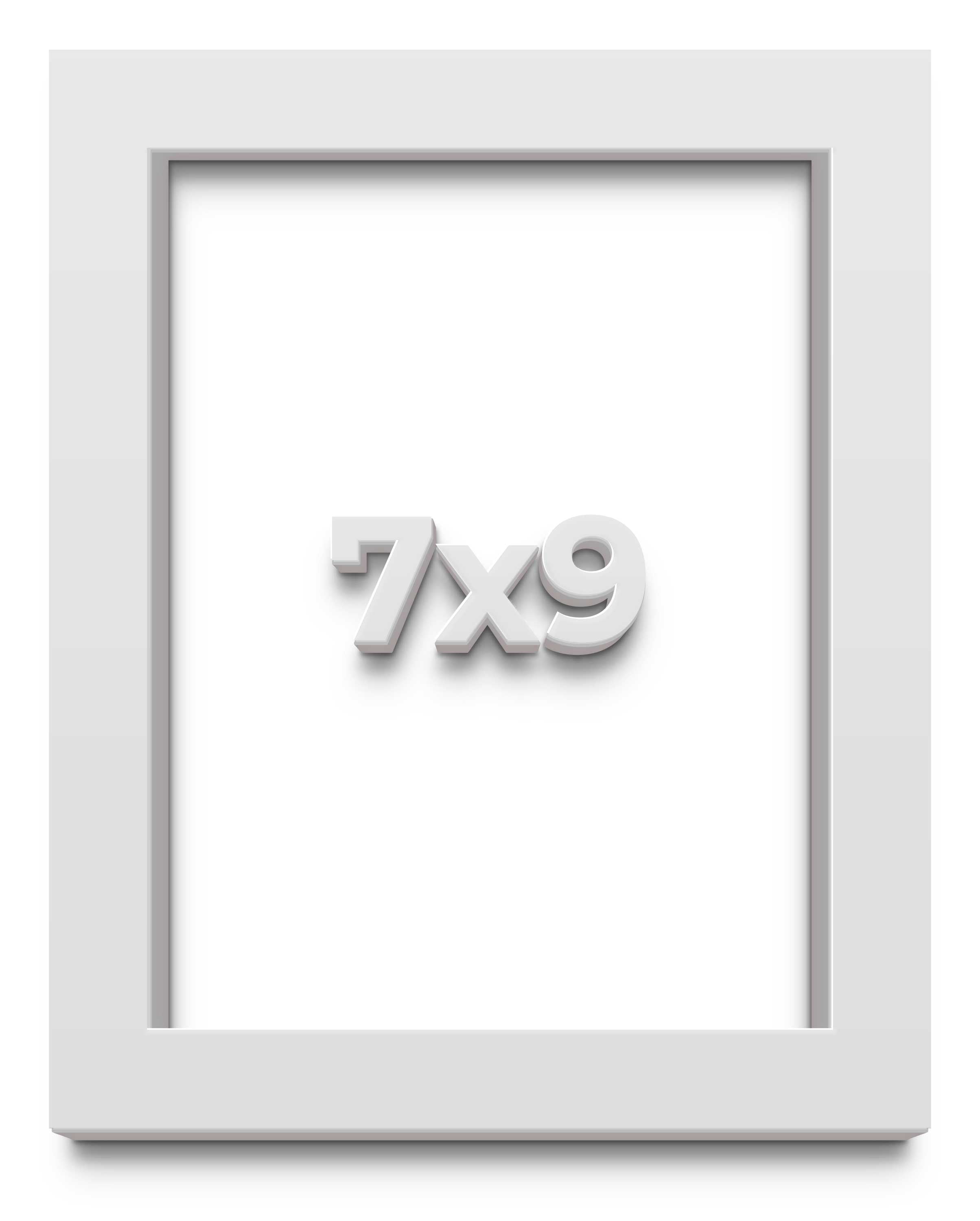 7x9 Shadow Box High Gloss White Display Frame | 1.625 Inches Deep | 1 ...