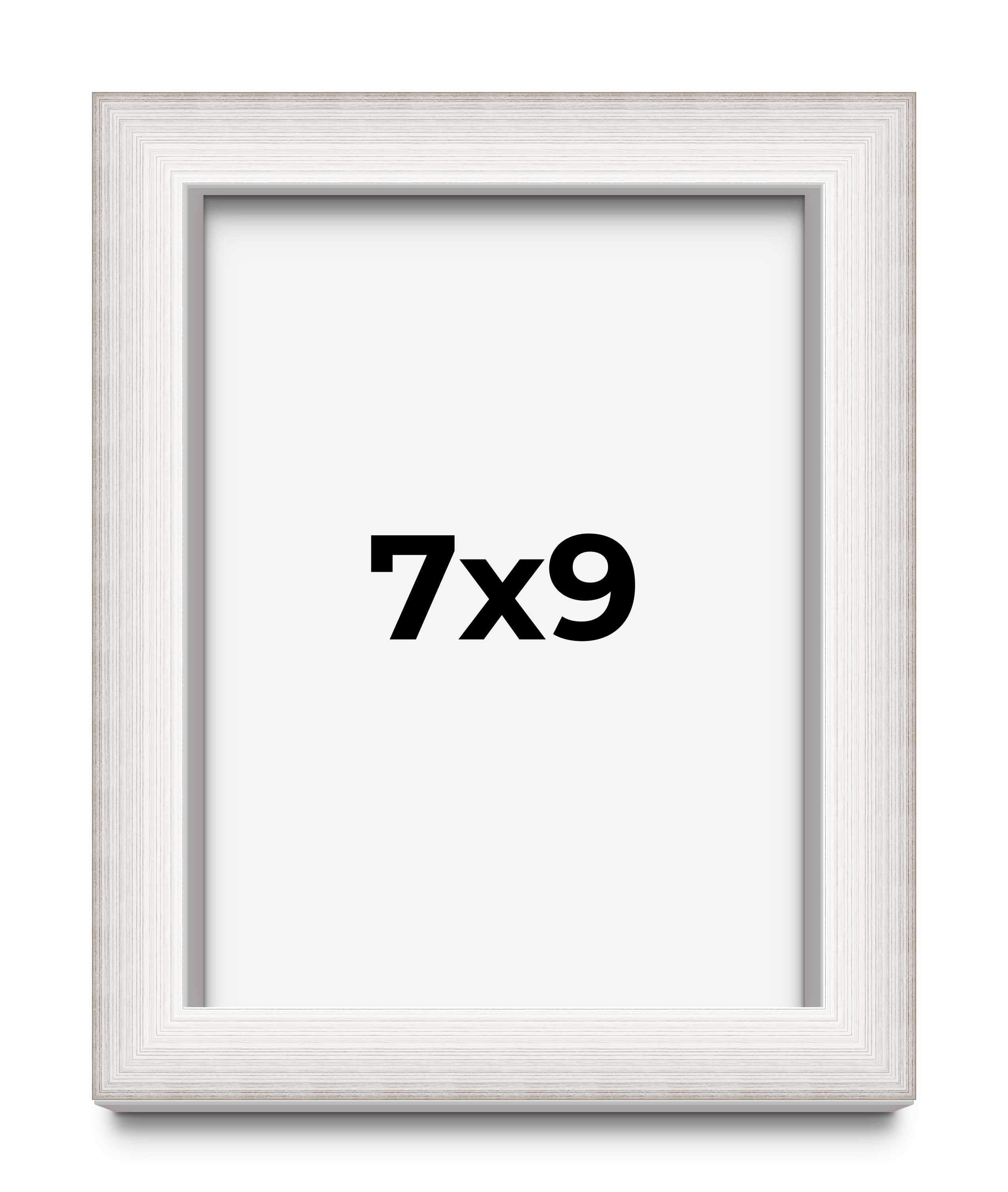 7x9 Shadow Box Silver Brushed Striped Display Frame | 1.625 Inches Deep ...