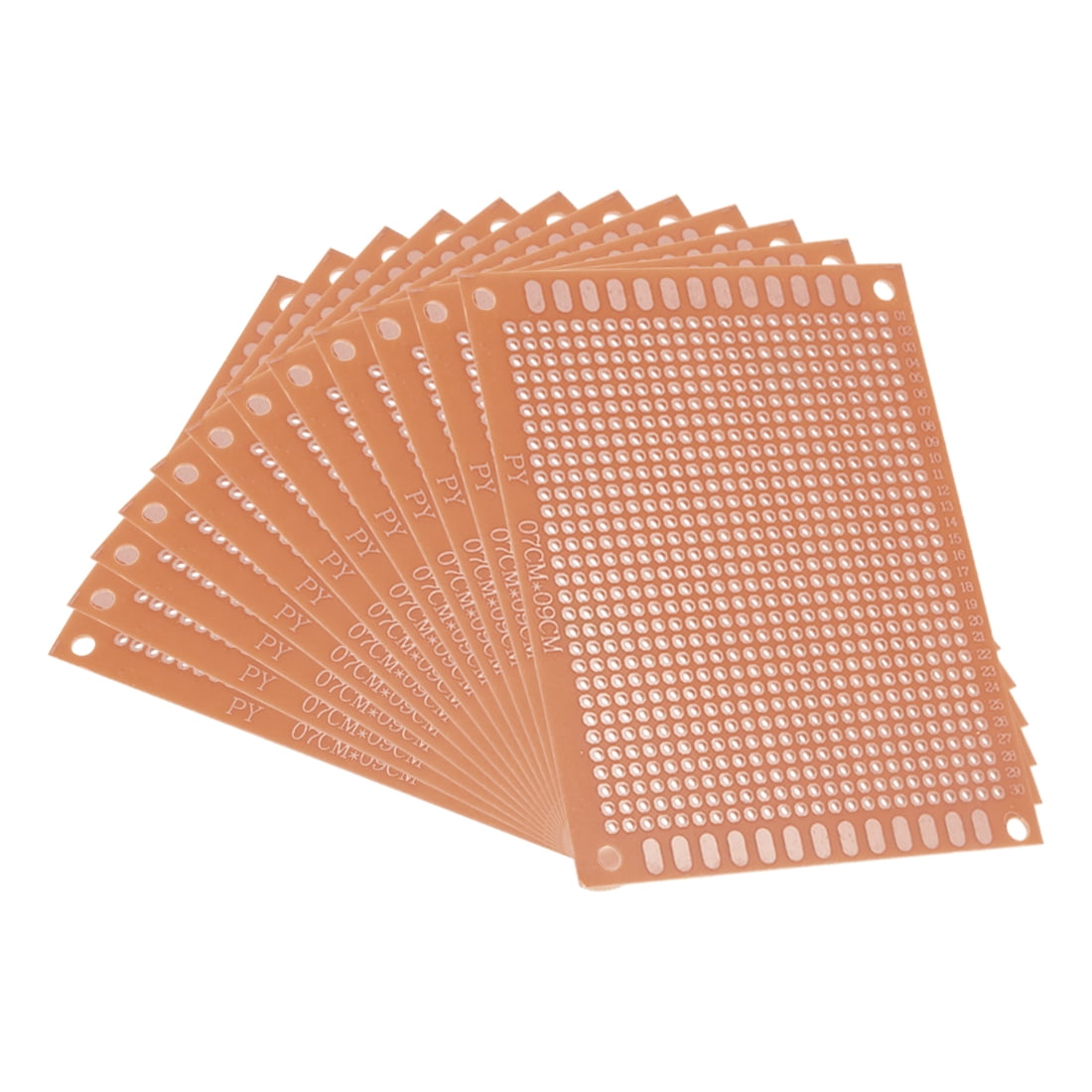 7x9cm Single Sided Universal Paper Printed Circuit Board Brown 12pcs ...