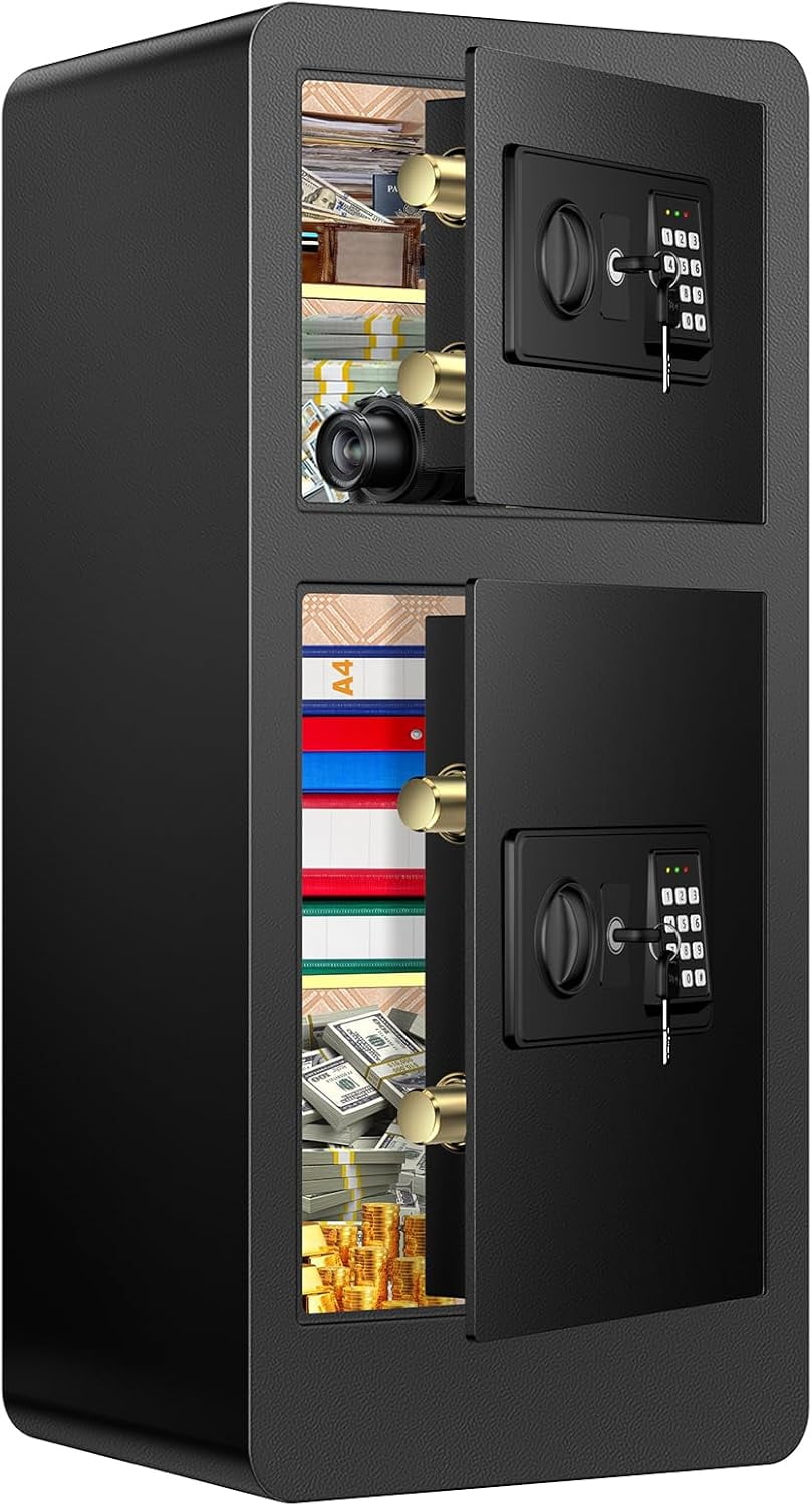 8.0 Cuft Large Fireproof Safe Box, Heavy Duty Home Safes Water Fireproof with Double Door ...