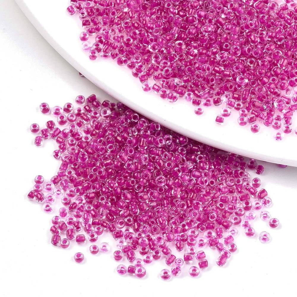 8/0 Glass Beads Transparent Inside Colours Round Hole Round Medium ...