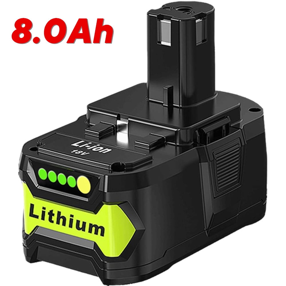 8.0Ah For Ryobi 18V P108 One + Plus High Capacity Battery Lithium-Ion ...