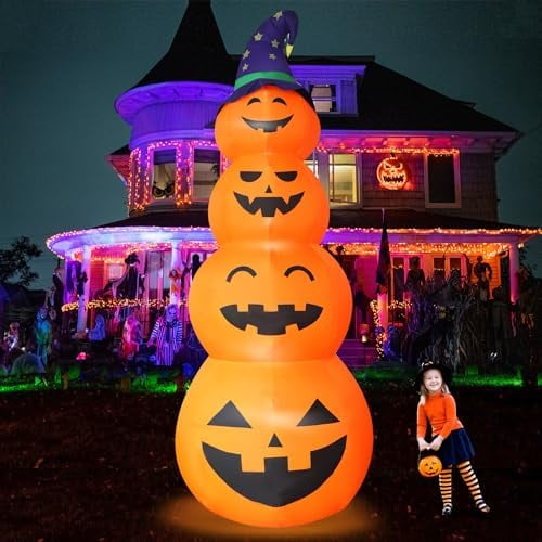 Long Halloween Inflatable Pumpkin Patch Fall Inflatable Thanksgiving ...