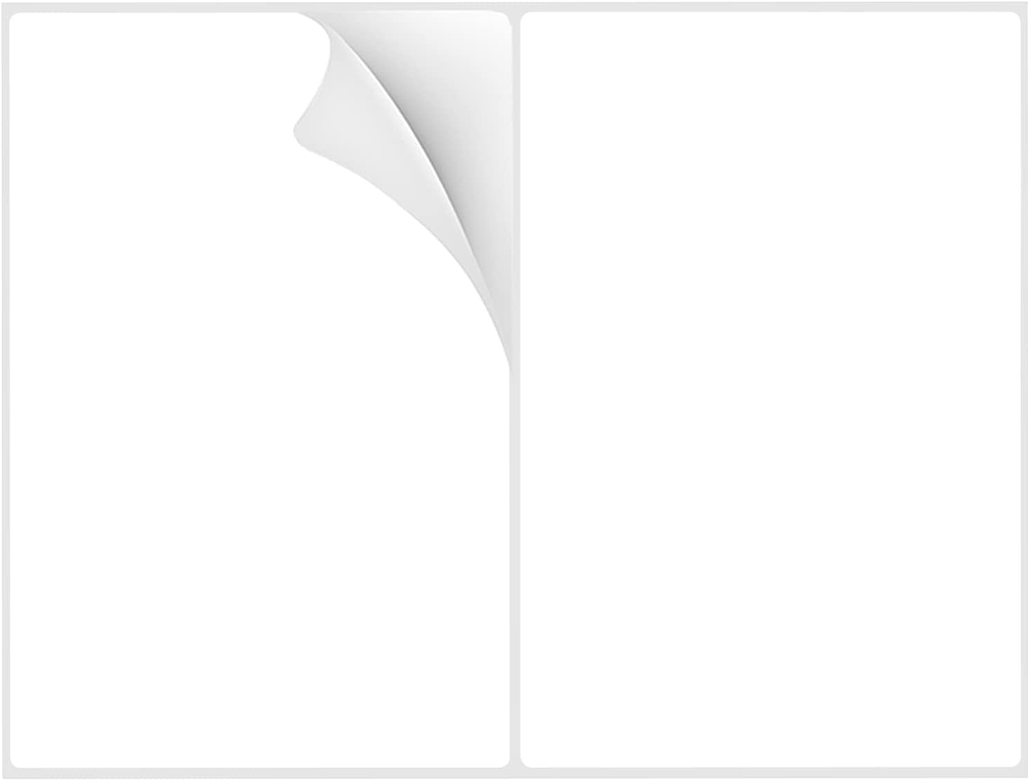 8-1/2"×5-1/2" Shipping Labels 100 Labels Sticker Paper for Laser/Ink ...