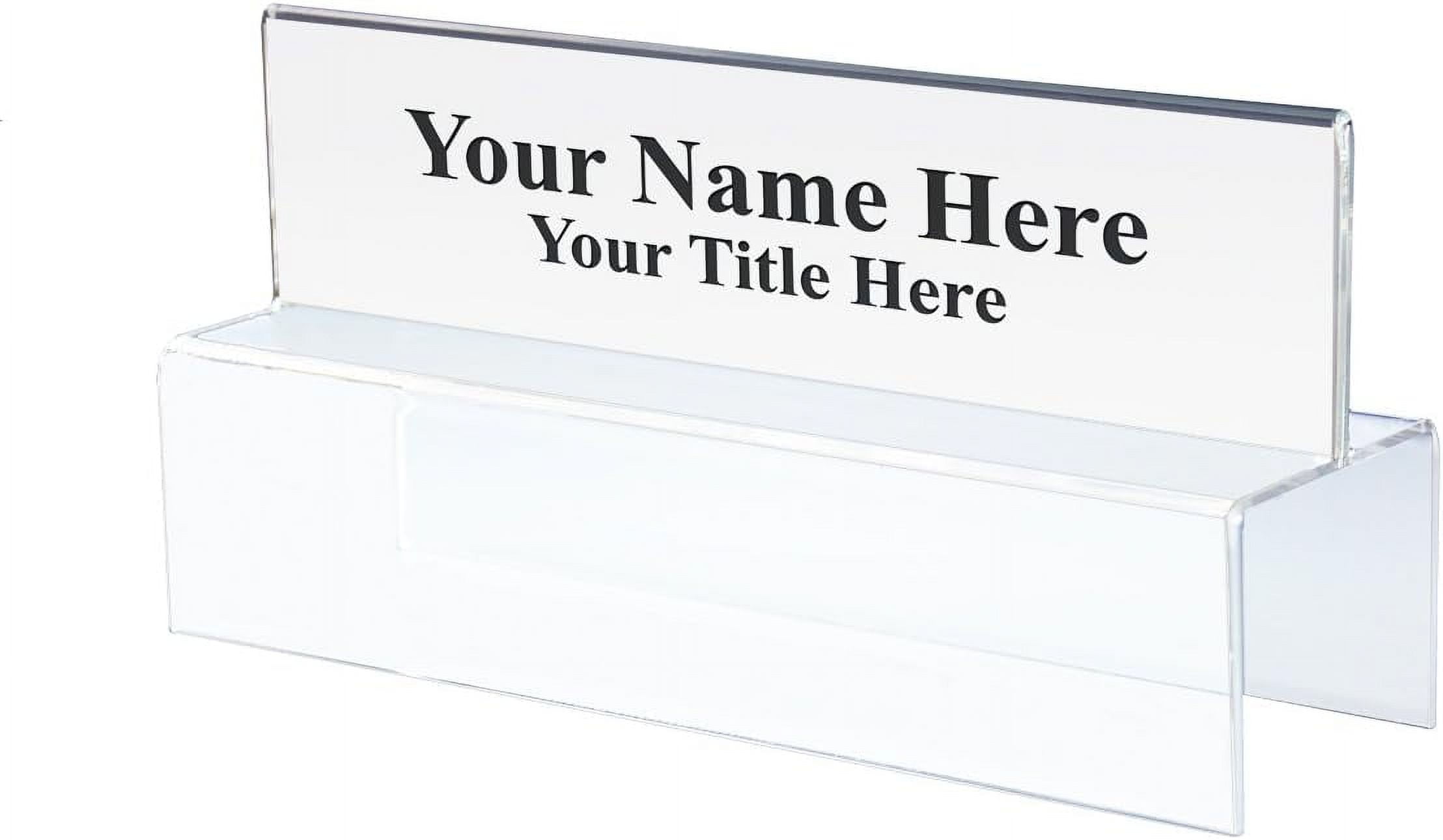 8-1/2" Wide x 2-1/2" high Double-Sided Office Cubicle Nameplate Sign Frame - 2-1/4" deep Hook ...