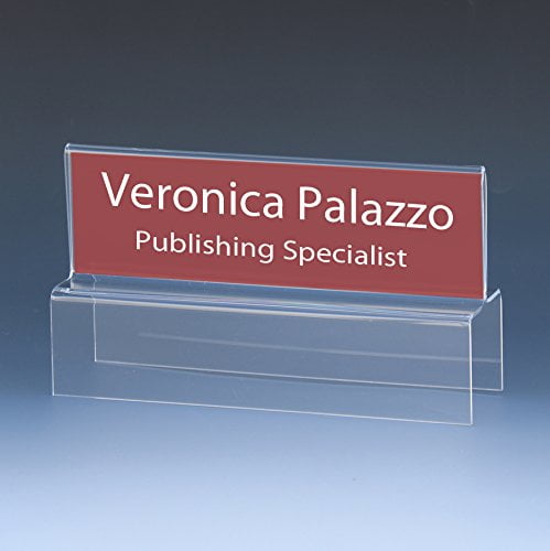 8-1/2" Wide x 2-1/2" high Double-Sided Office Cubicle Nameplate Sign ...