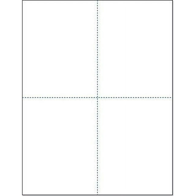 8-1/2 x 11 Blank Perforated Paper, 24# Paper Perforated in 4 pcs, 4 Per ...