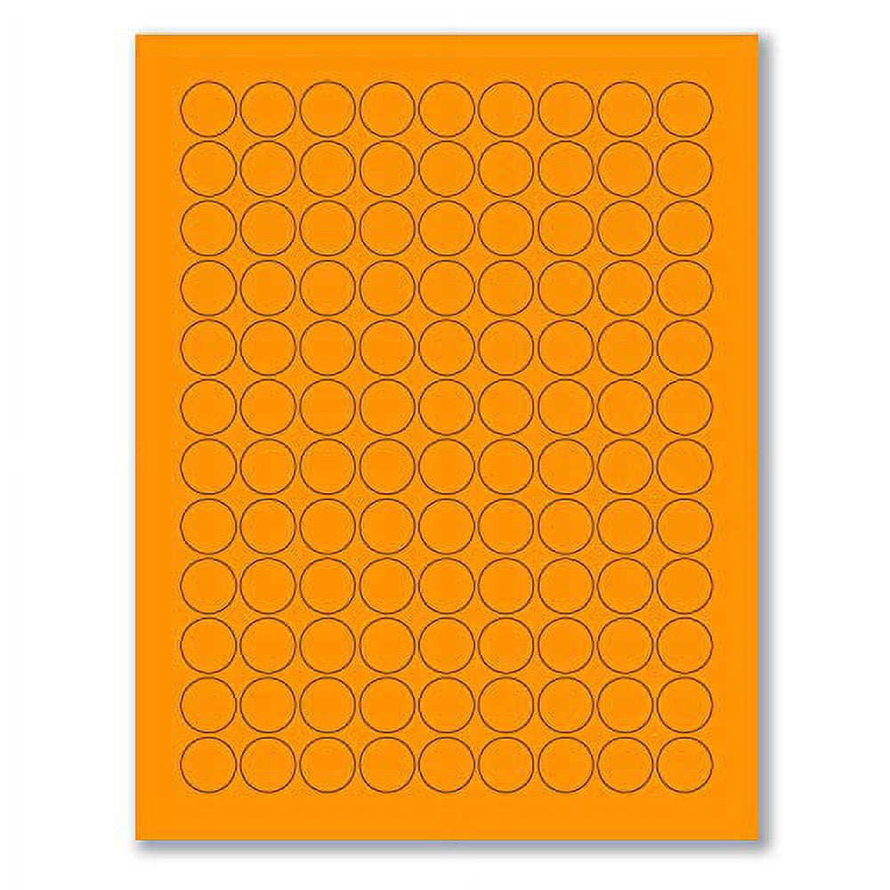 8-1/2 x 11" Fluorescent Labels for Laser & Inkjet Printer (Orange ...