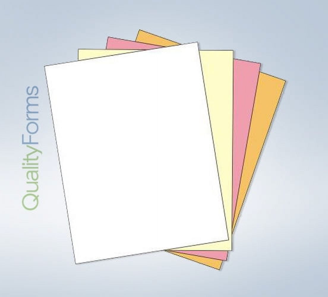 8-1/2 x 11" Laser Carbonless 4 Part Paper - Ream - Straight - Walmart.com