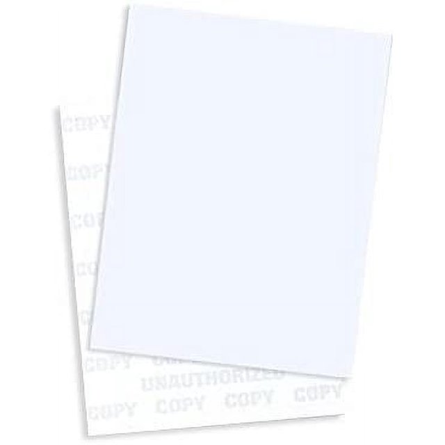 8-1/2 x 11" Multi-Purpose Tamper Resistant UNAUTHORIZED ANTI-COPY Blue ...