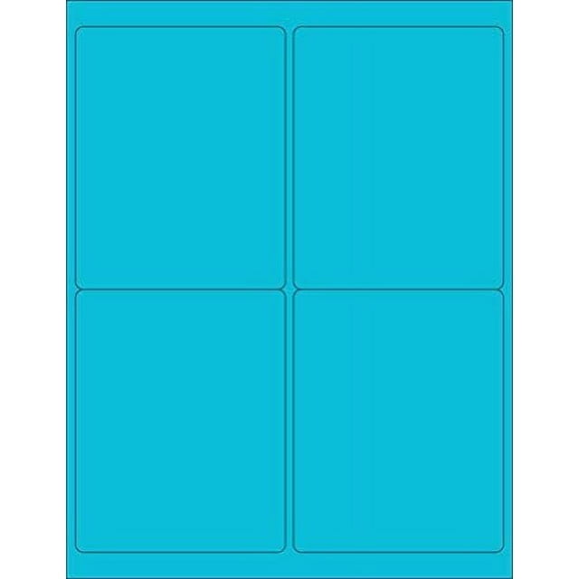 8-1/2 x 11" Neon Color High Light Fluorescent Labels for Laser & Inkjet ...