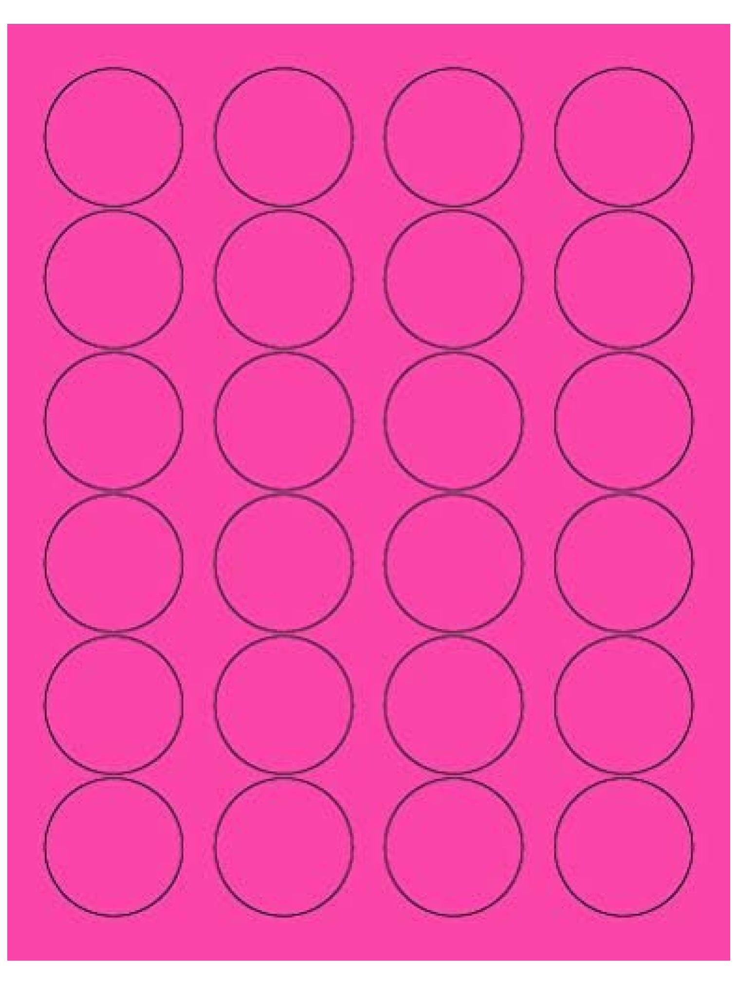 8-1/2 x 11" Neon Color High Light Fluorescent Labels for Laser & Inkjet ...