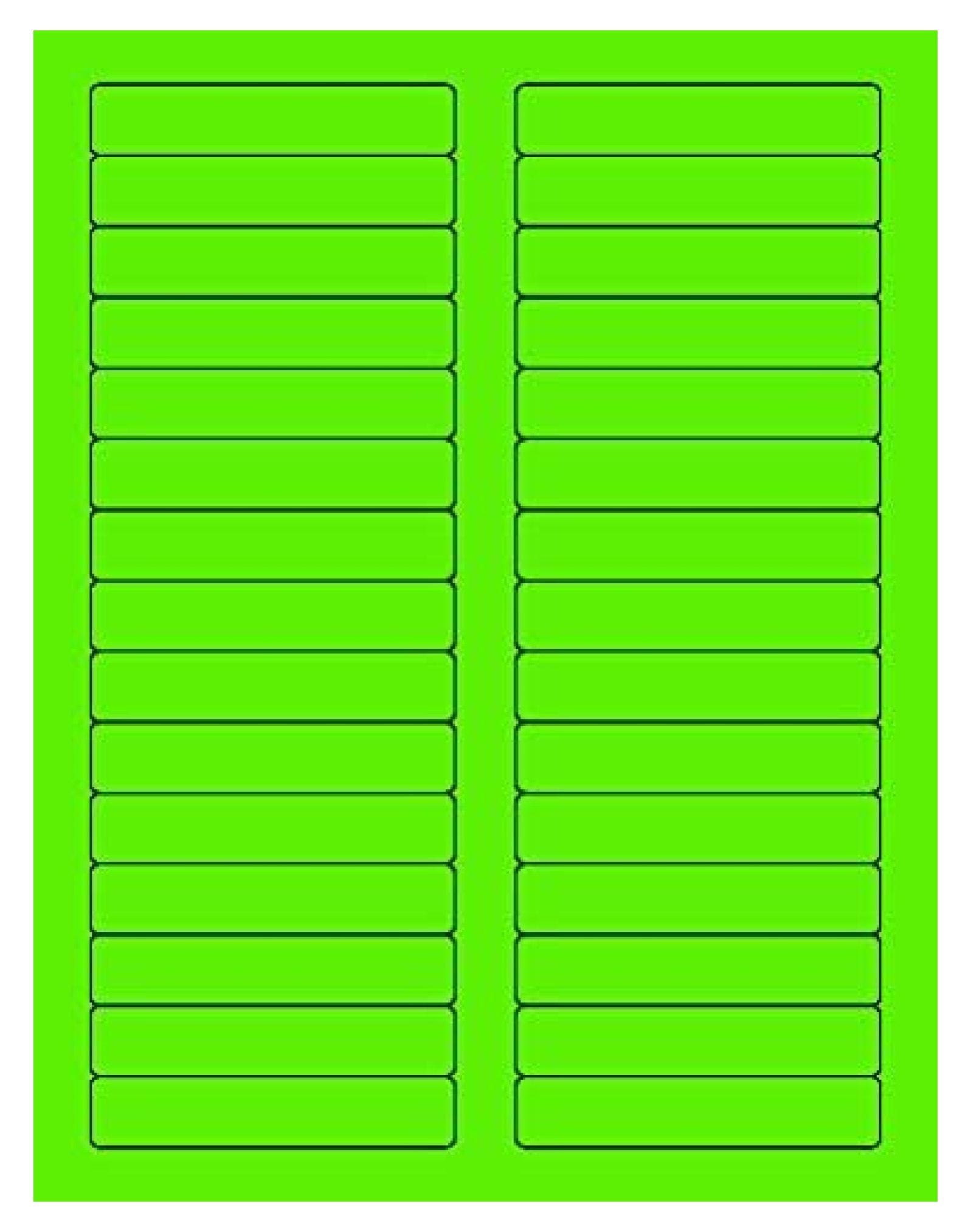 8-1/2 x 11" Neon Color High Light Fluorescent Labels for Laser & Inkjet ...