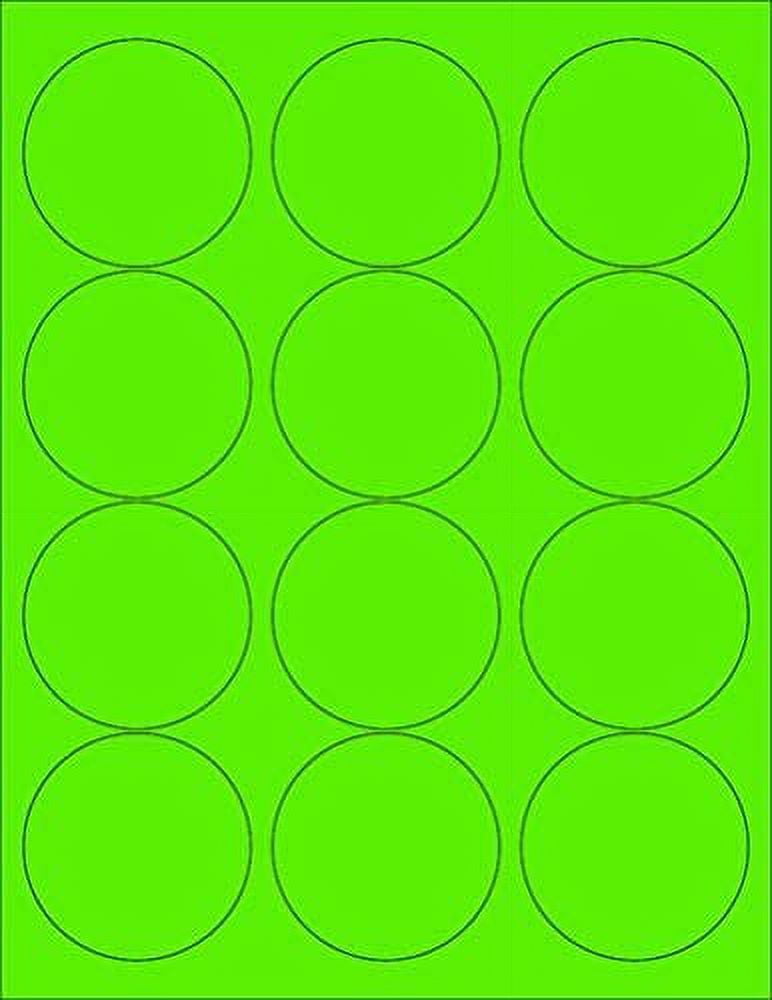 8-1/2 x 11" Neon Color High Light Fluorescent Labels for Laser & Inkjet ...
