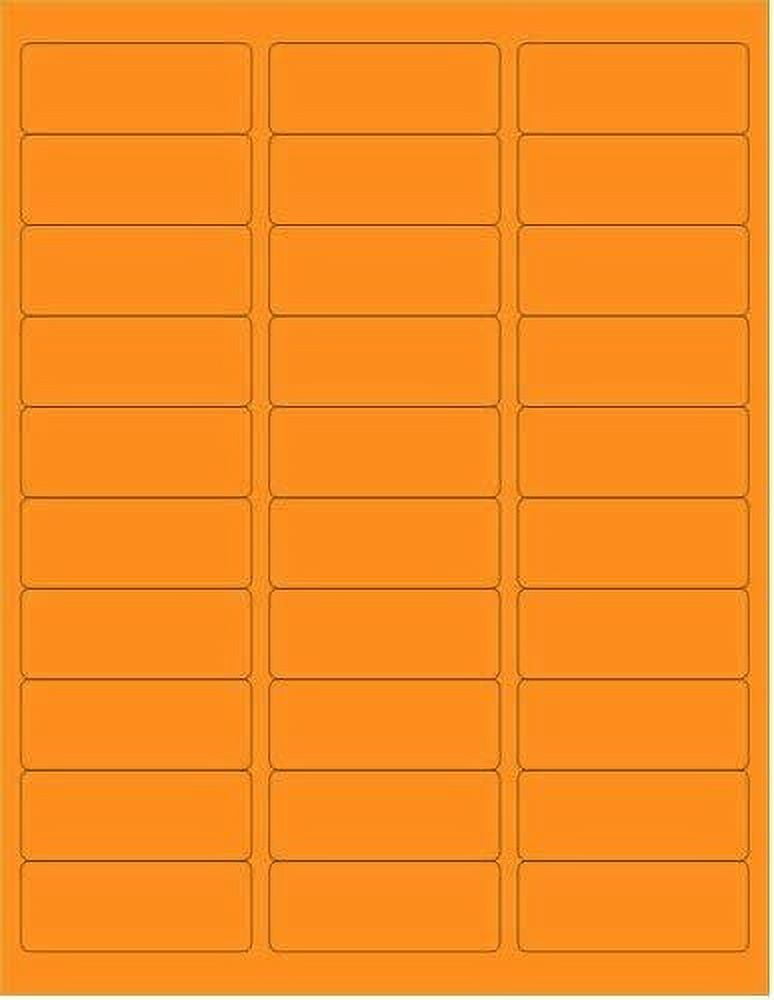 8-1/2 x 11" Neon Color High Light Fluorescent Labels for Laser & Inkjet ...