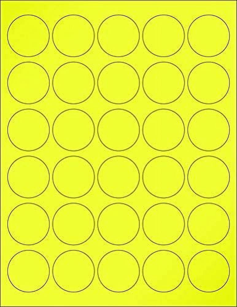 8-1/2 x 11" Neon Color High Light Fluorescent Labels for Laser & Inkjet ...