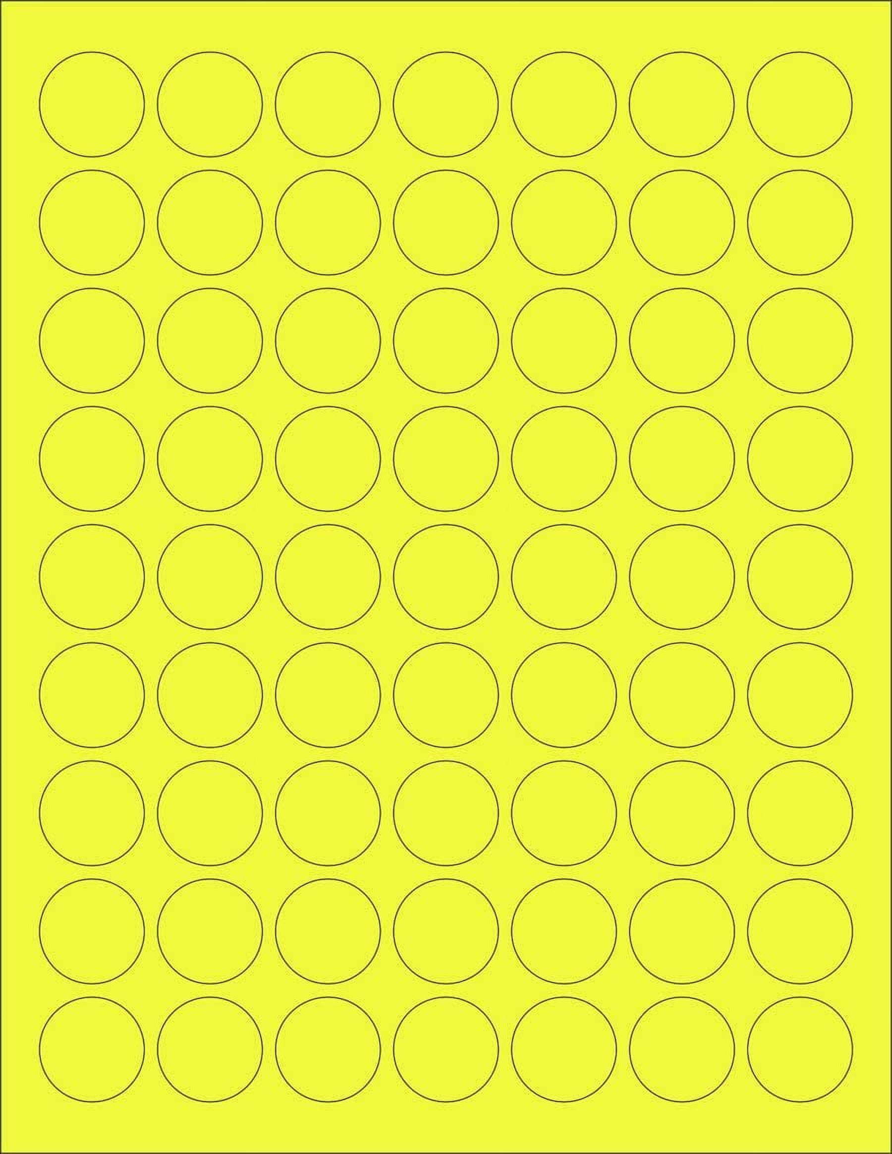 8-1/2 x 11" Neon Color High Light Fluorescent Labels for Laser & Inkjet ...