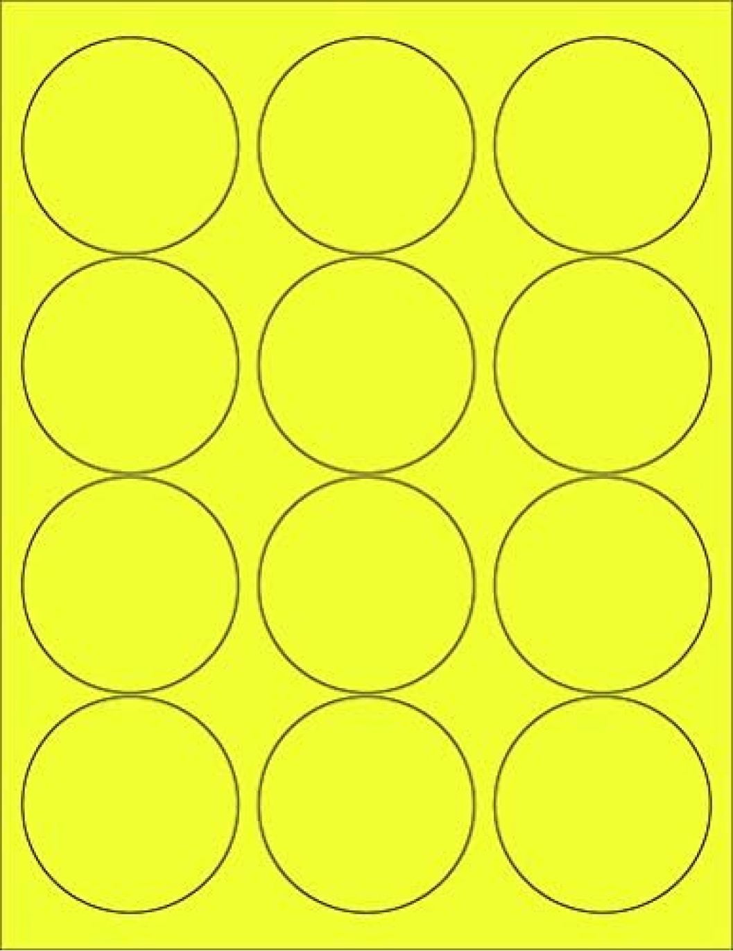 8-1/2 x 11" Neon Color High Light Fluorescent Labels for Laser & Inkjet ...