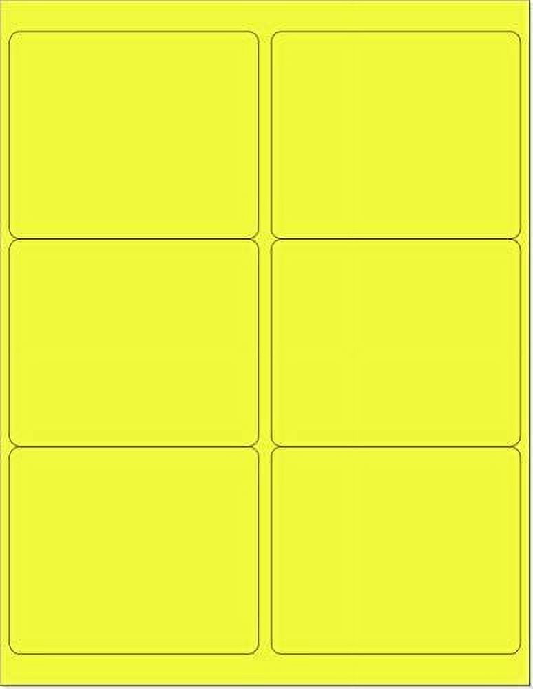 8-1/2 x 11" Neon Color High Light Fluorescent Labels for Laser & Inkjet ...