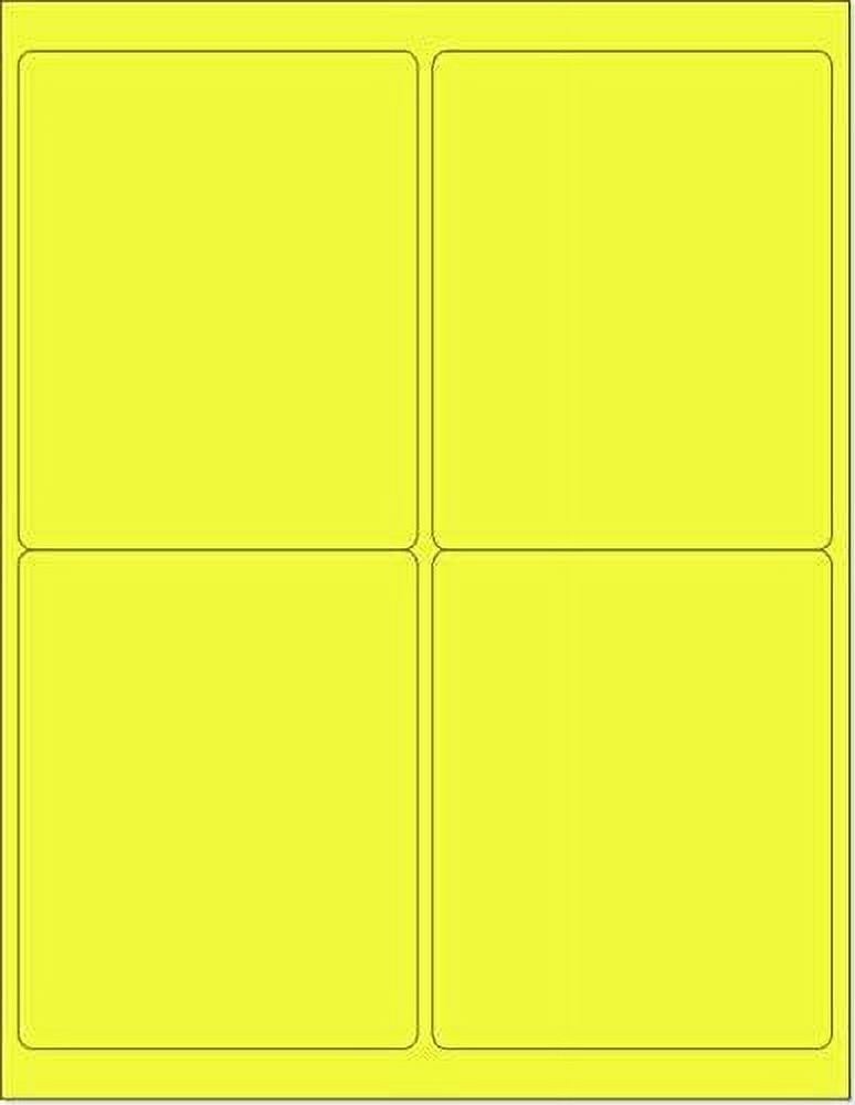8-1/2 x 11" Neon Color High Light Fluorescent Labels for Laser & Inkjet ...