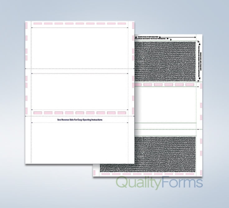 8 1/2 x 11 Pressure Seal Security Check Form with Black Void - Walmart.com